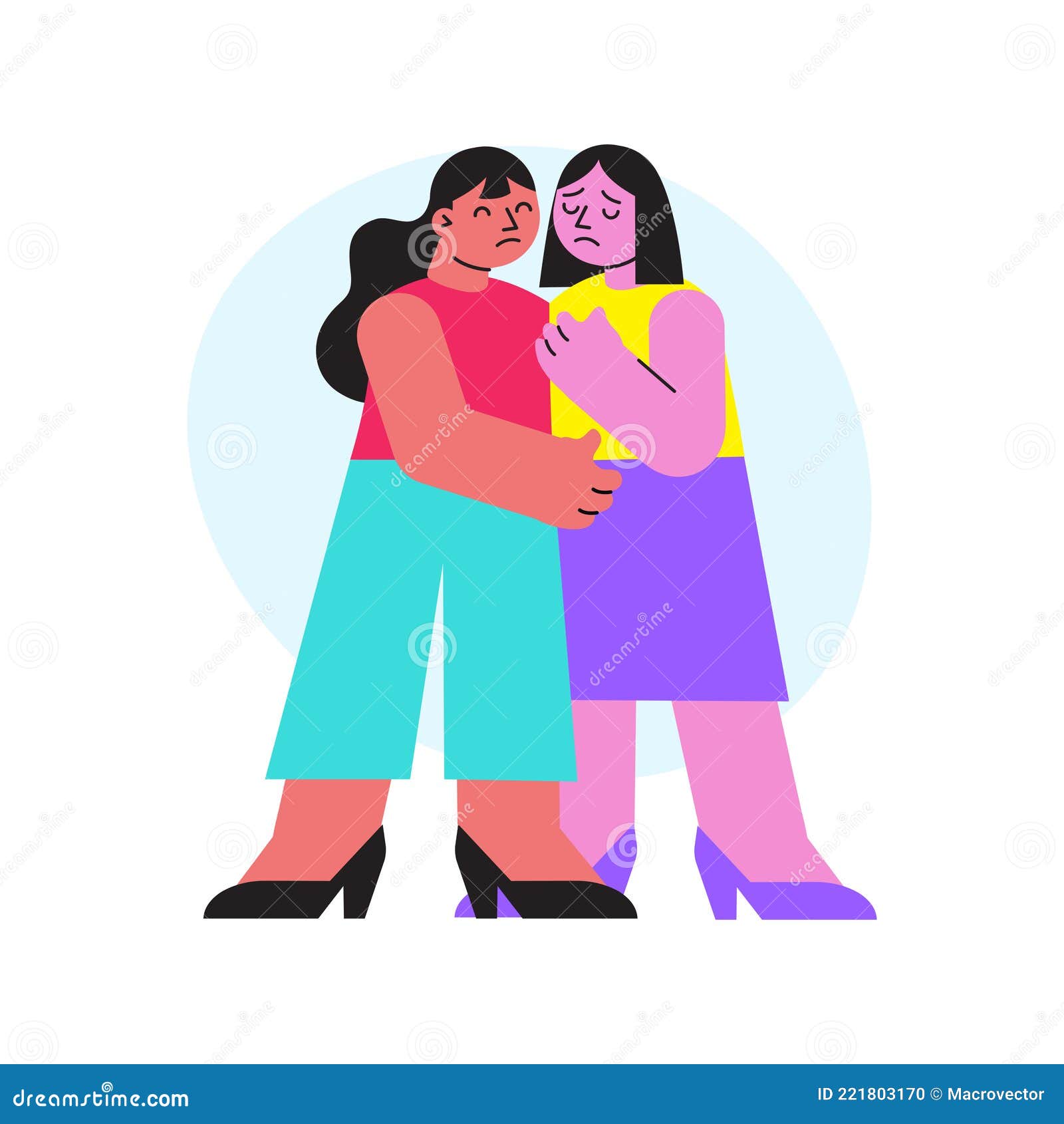 Sad Women Icon stock vector. Illustration of stress - 221803170