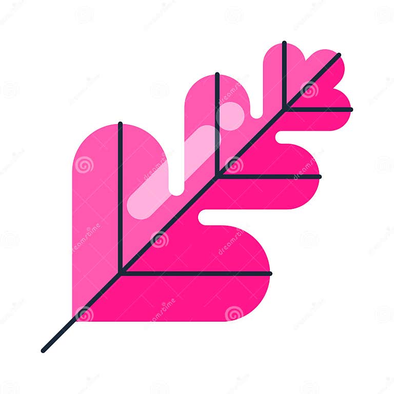 Flat Colorful Leaf Shape Design Asset Element Stock Vector ...