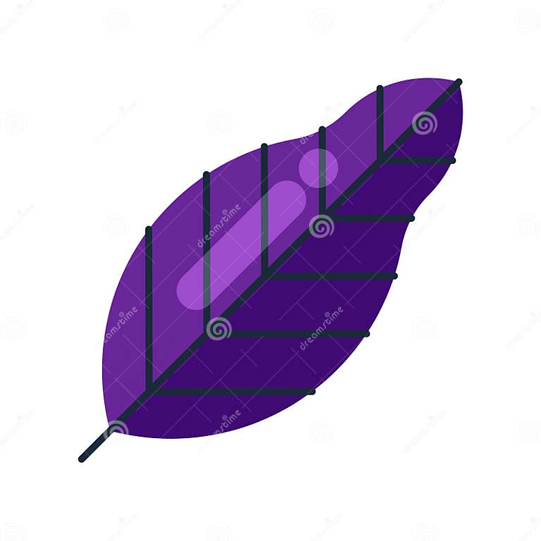 Flat Colorful Leaf Shape Design Asset Element Stock Vector ...