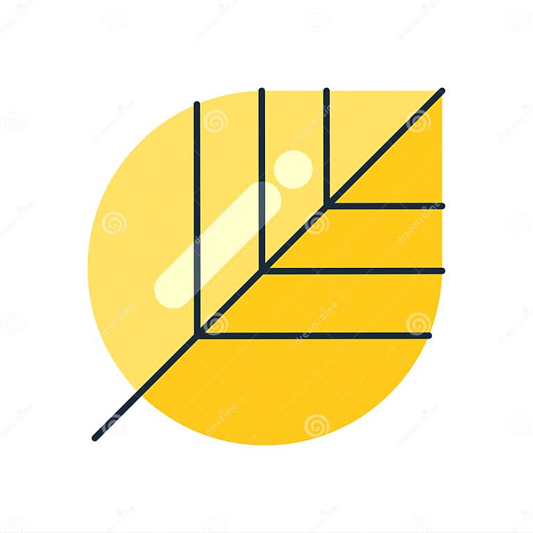 Flat Colorful Leaf Shape Design Asset Element Stock Vector ...