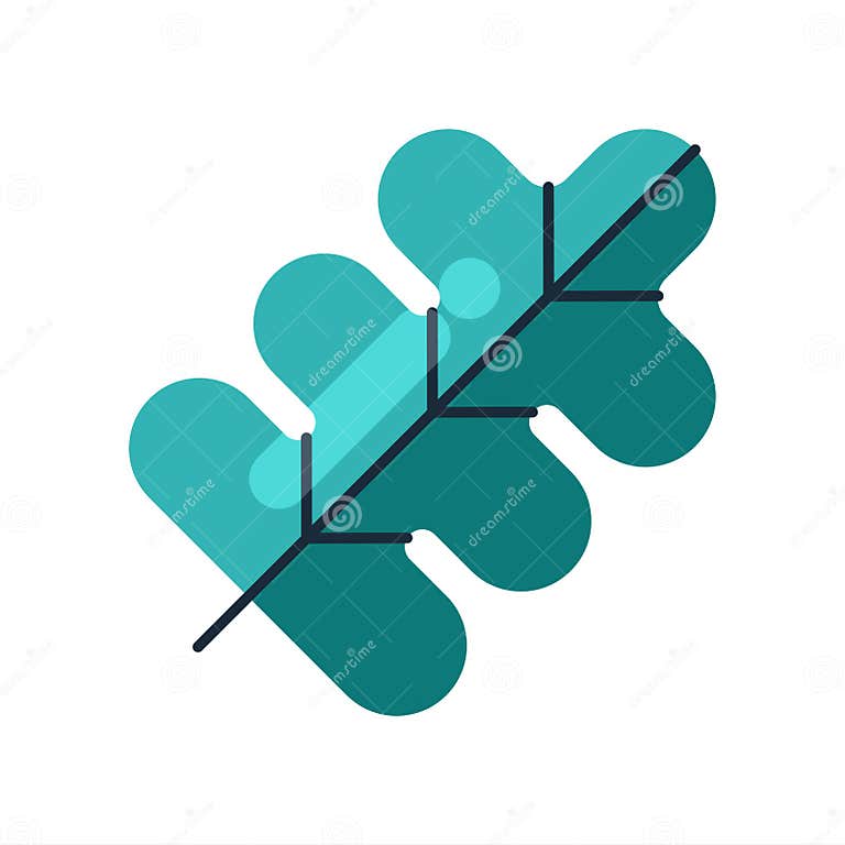 Flat Colorful Leaf Shape Design Asset Element Stock Vector ...