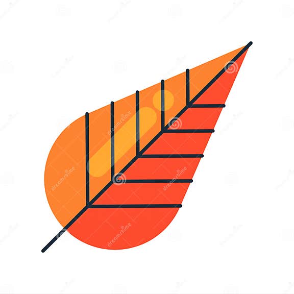 Flat Colorful Leaf Shape Design Asset Element Stock Vector ...