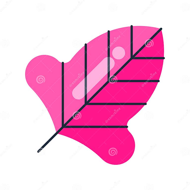 Flat Colorful Leaf Shape Design Asset Element Stock Illustration ...