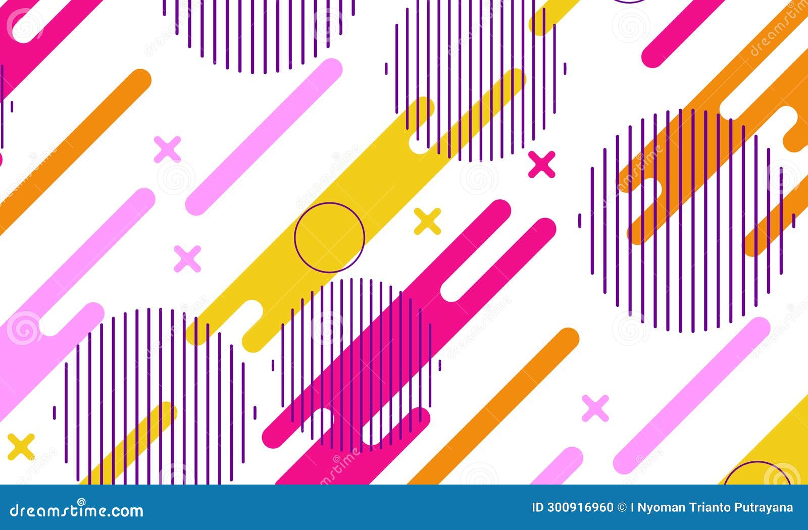 Flat Colorful Rounded Shape Background. Stock Illustration ...