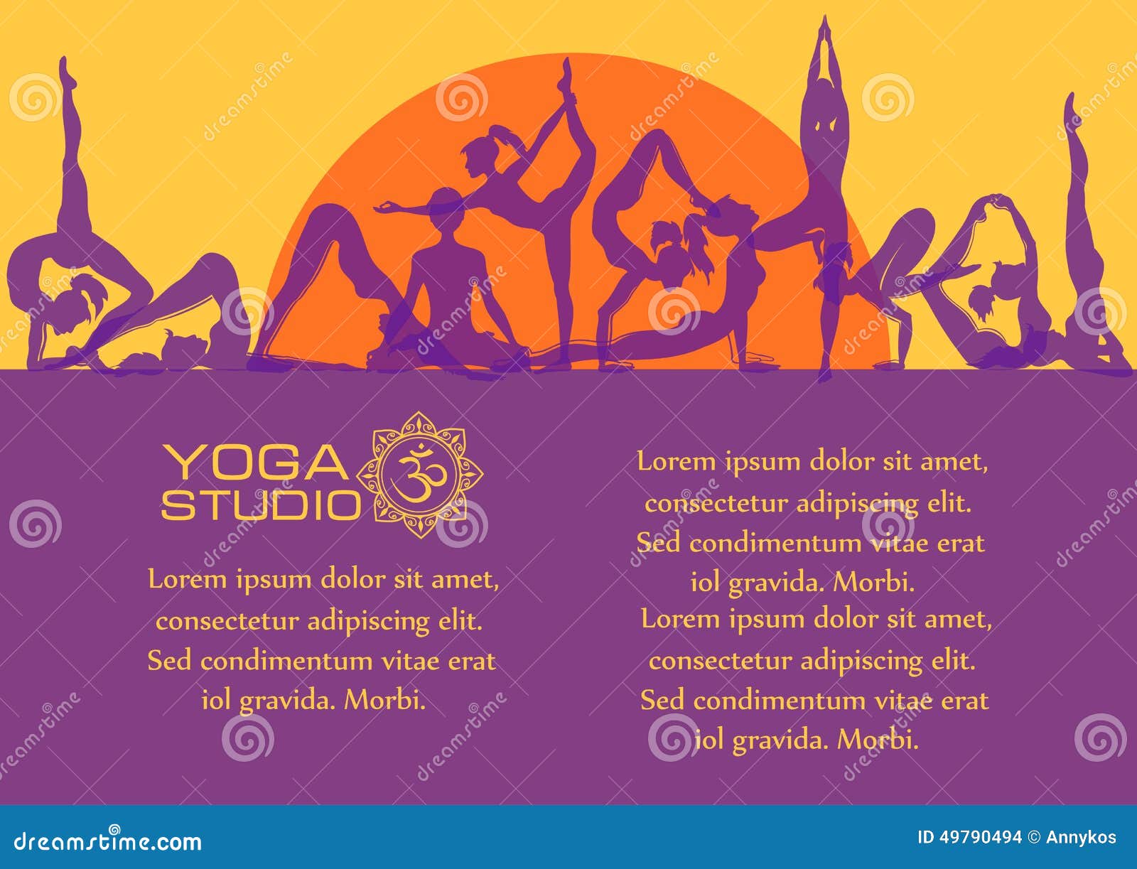 Flat Colorful Set of Yoga Poses Stock Vector - Illustration of physical ...