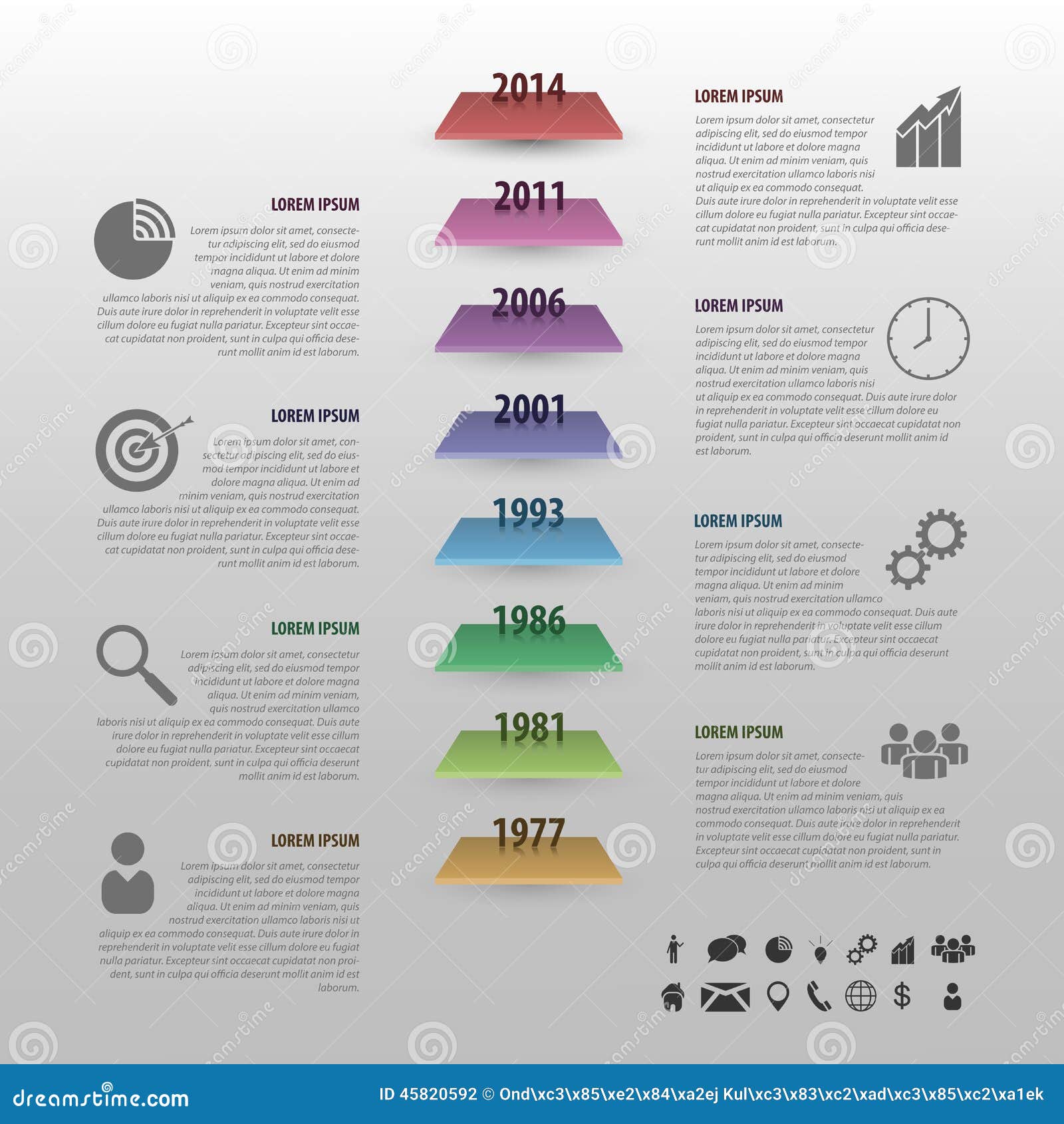 Colorful Timeline Infographics Layout With Four Steps. Stock Image ...