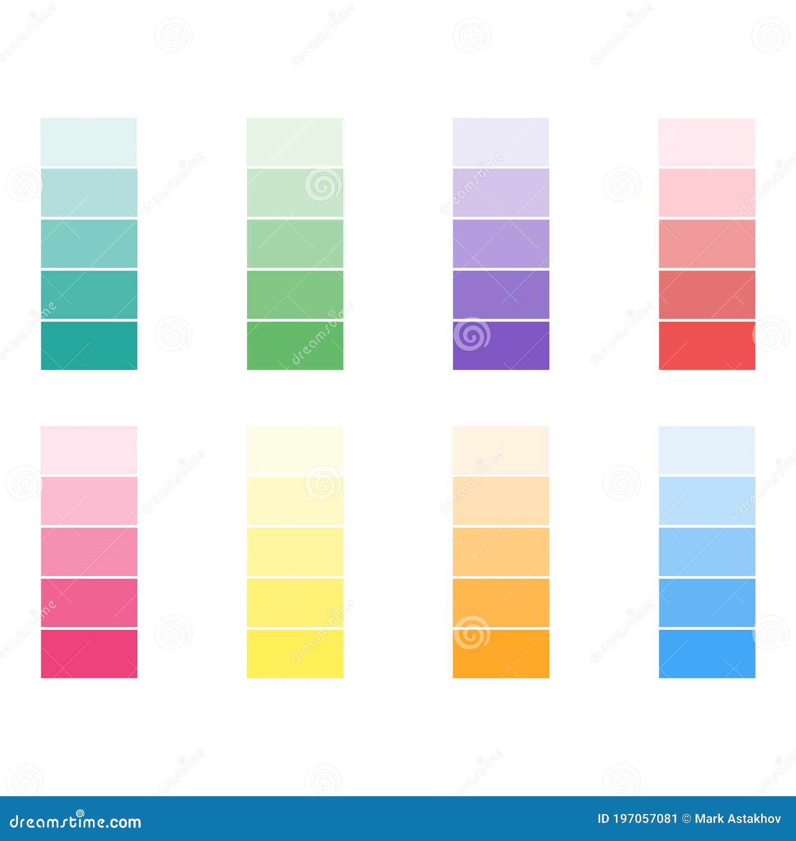 Flat Colors Samples Illustratoin. Vector Colors Palette Stock Vector ...