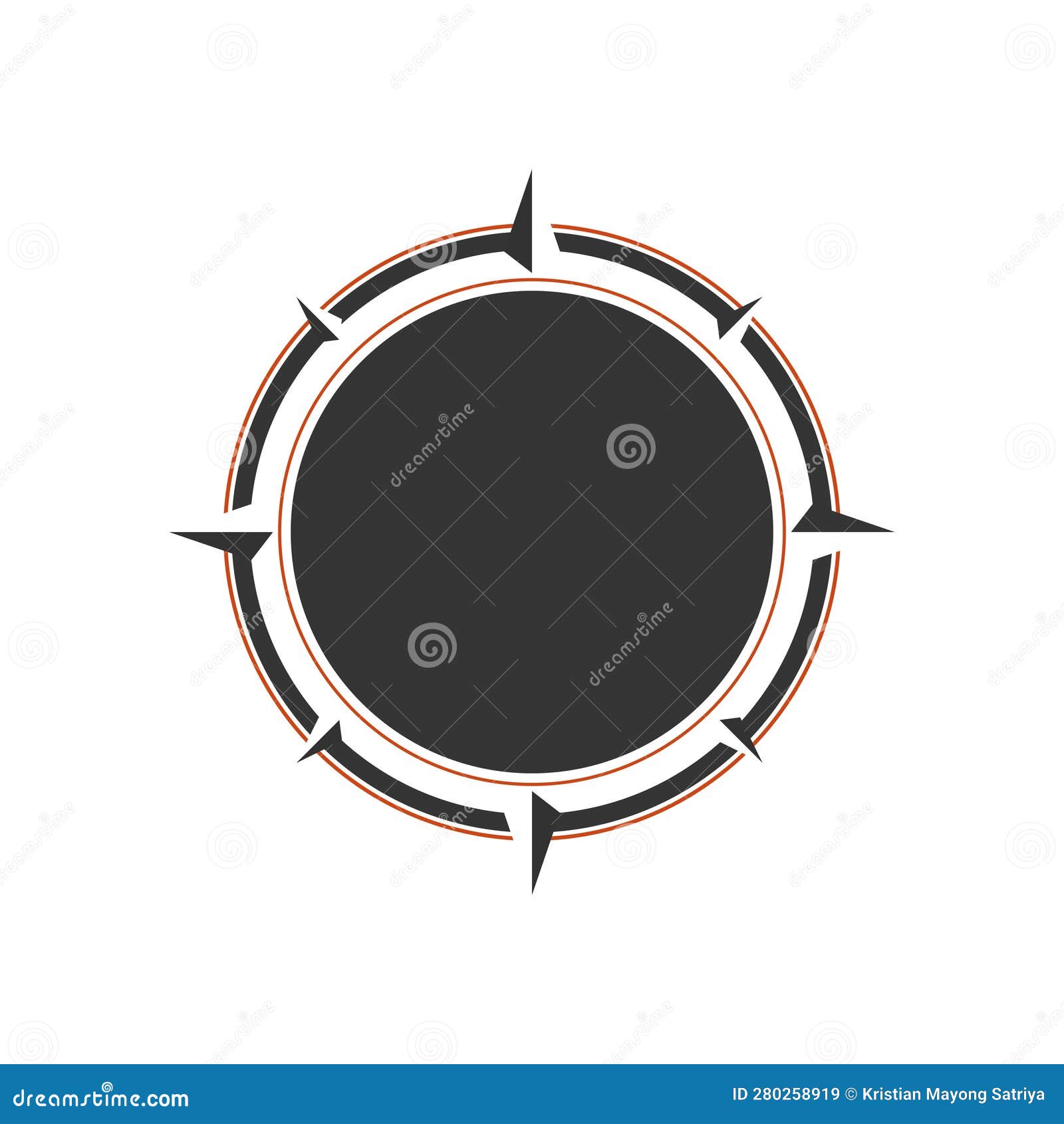 Flat Compass Direction Illustration Stock Vector - Illustration of ...