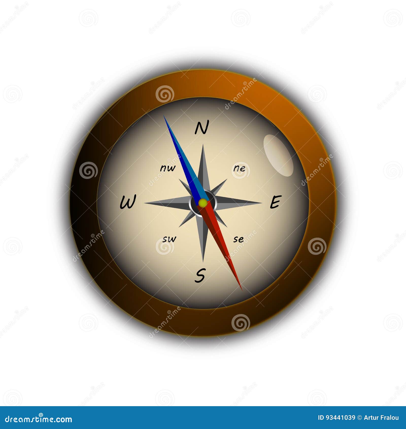 Flat Compass , Traveler, Modern Design.vector Illustration on White ...