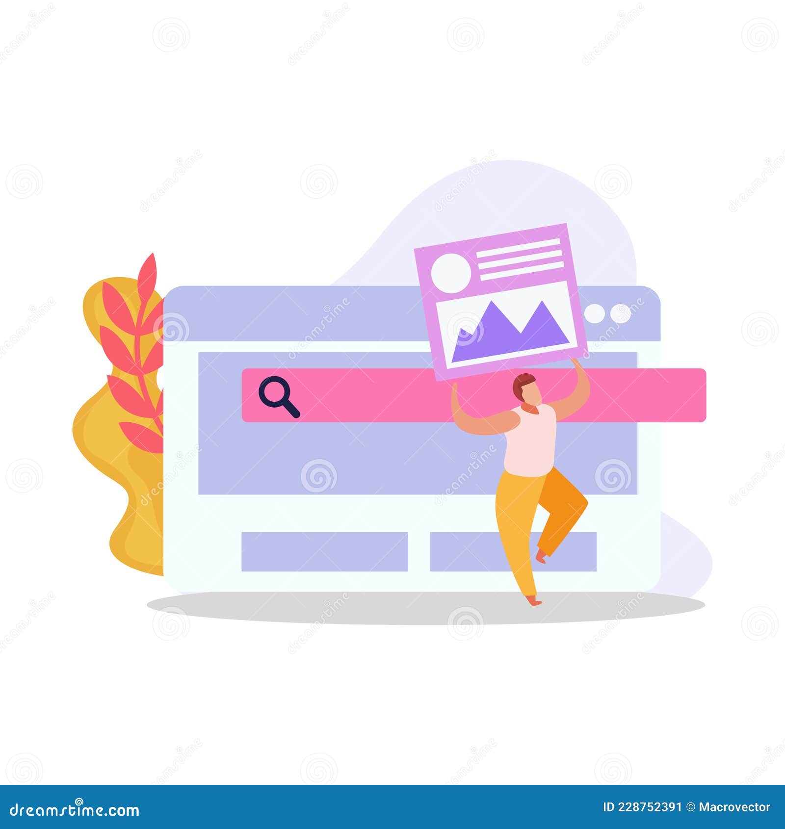 Flat Computer User Icon stock vector. Illustration of service - 228752391