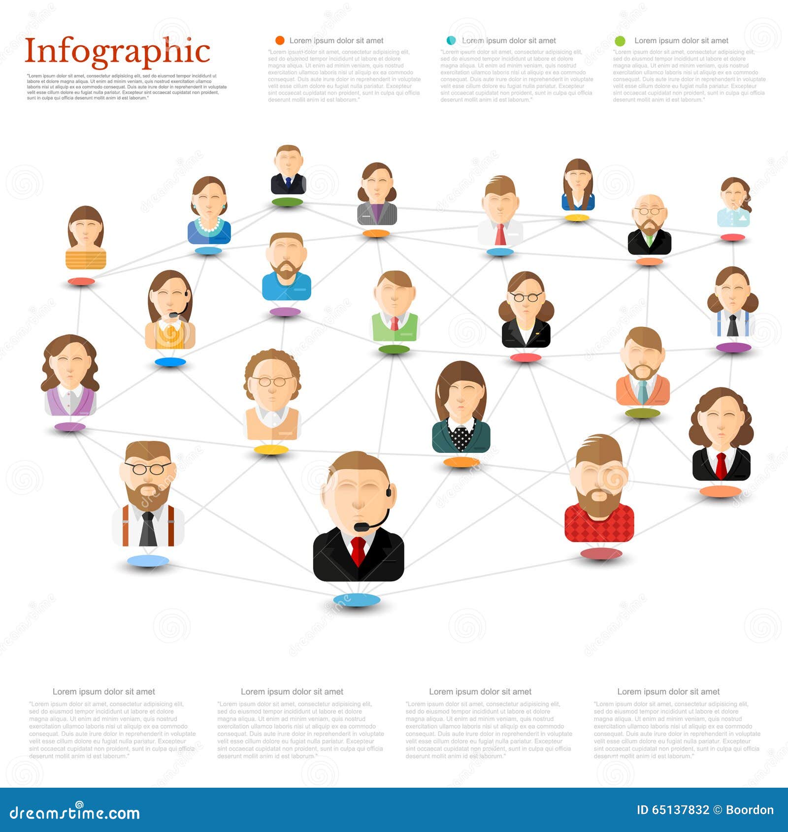 Connection Infographic Design Cartoon Vector | CartoonDealer.com #64439543