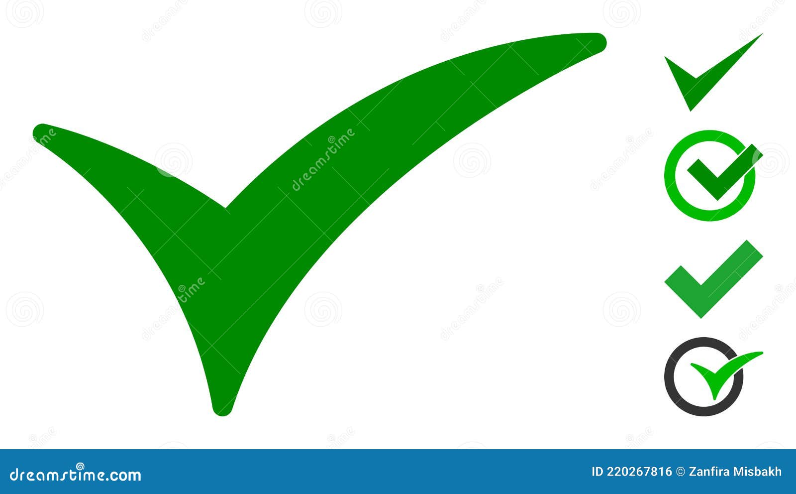 Flat Confirm Vector Icon Symbol Stock Vector - Illustration of check ...
