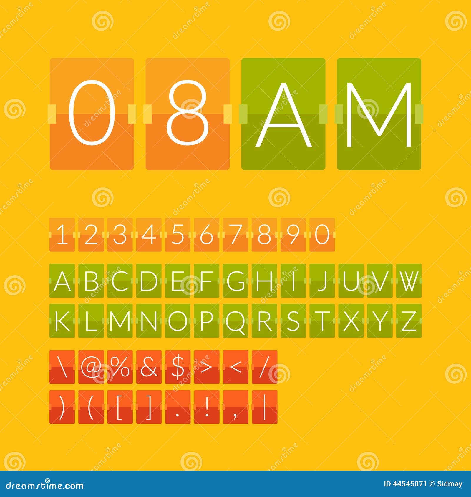 Flat Countdown Timer, White Paper Style Vector Illustration ...