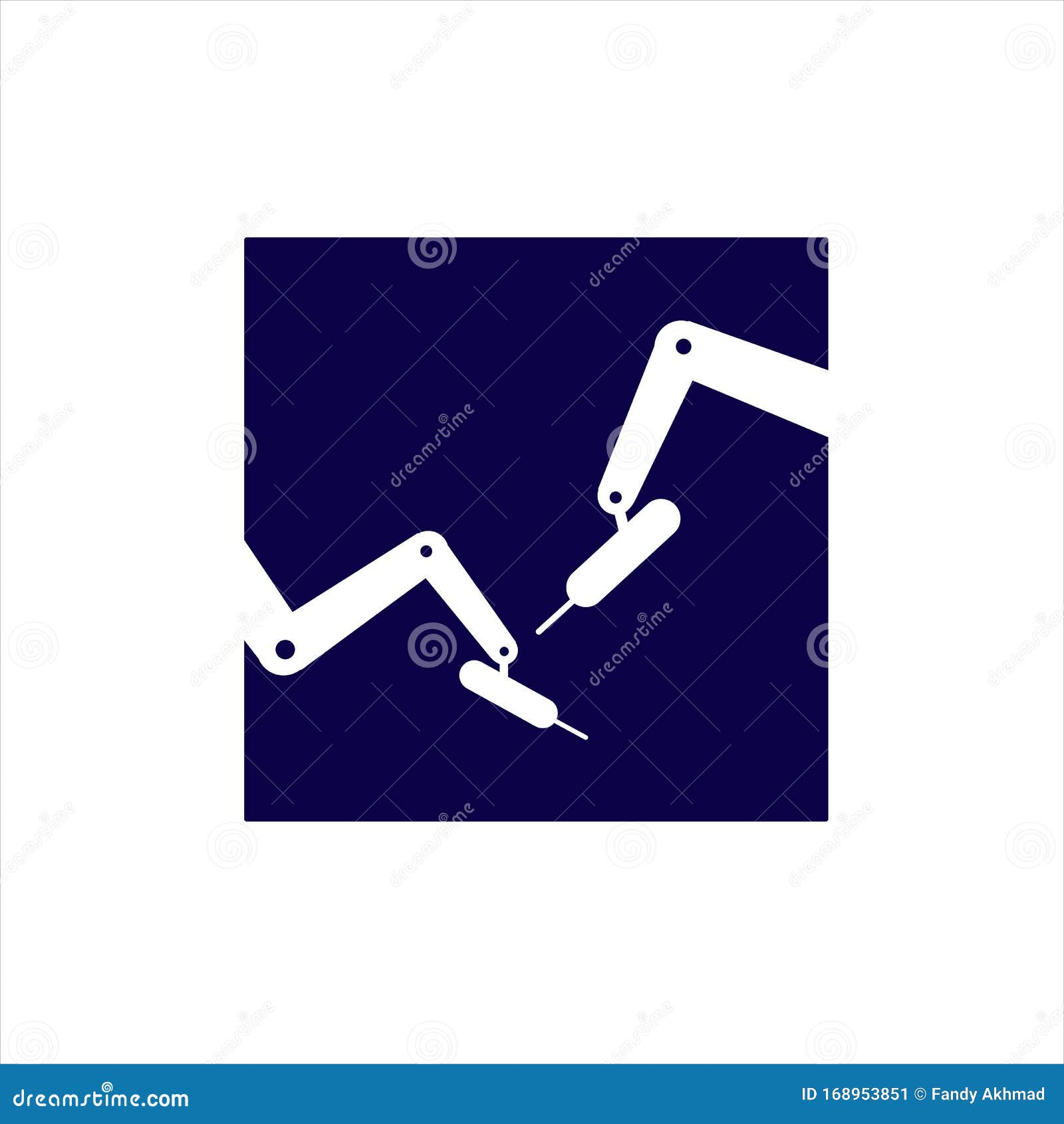 Flat Creative Robotic Surgery Logo Design Vector Illustrations Stock ...