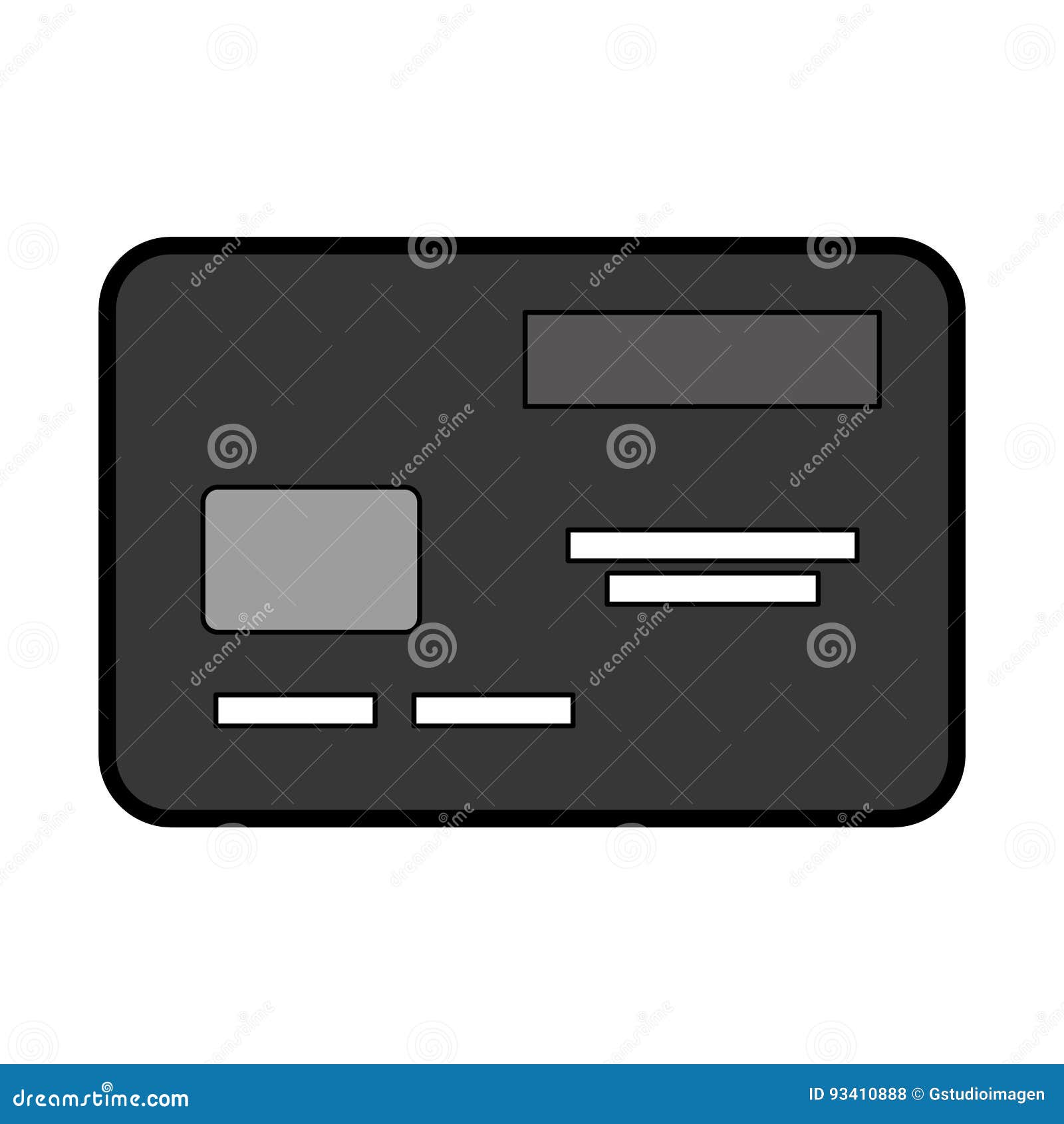 Flat credit card cartoon stock vector. Illustration of cash - 93410888