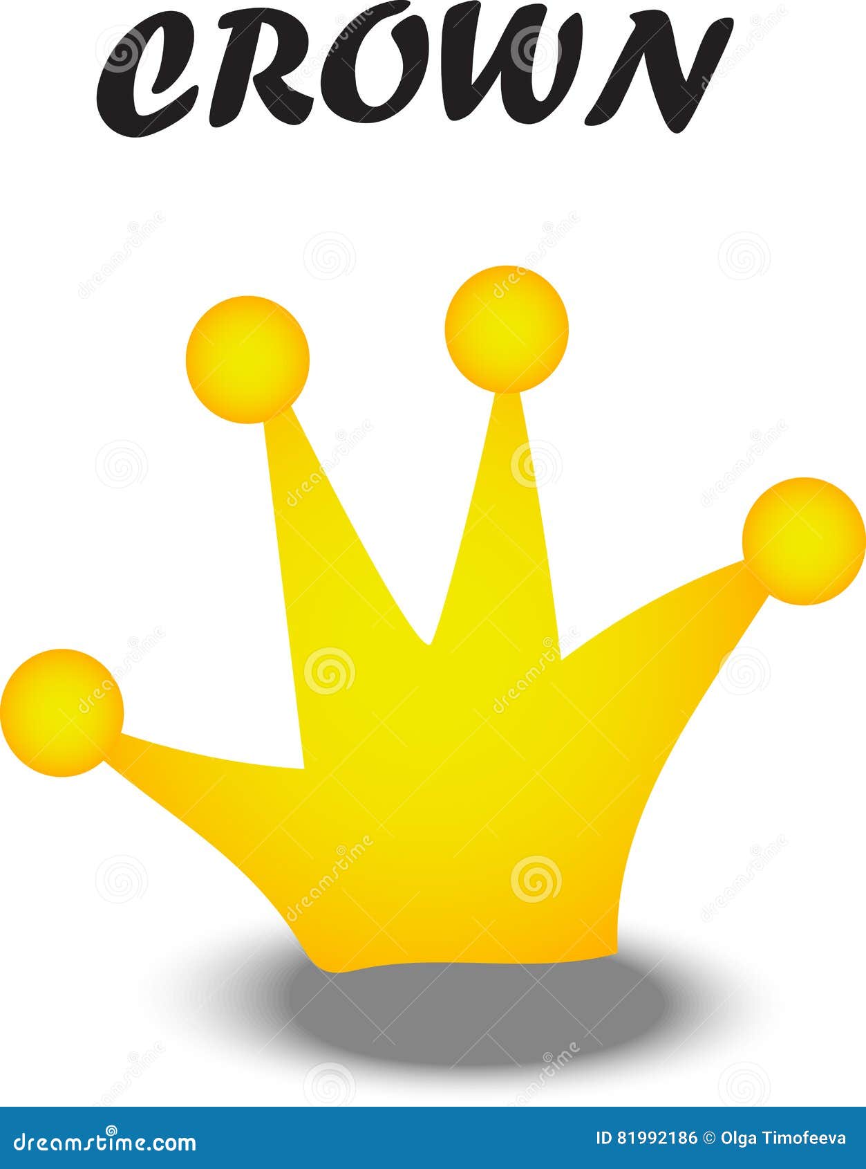 Flat crown Icon stock vector. Illustration of information - 81992186