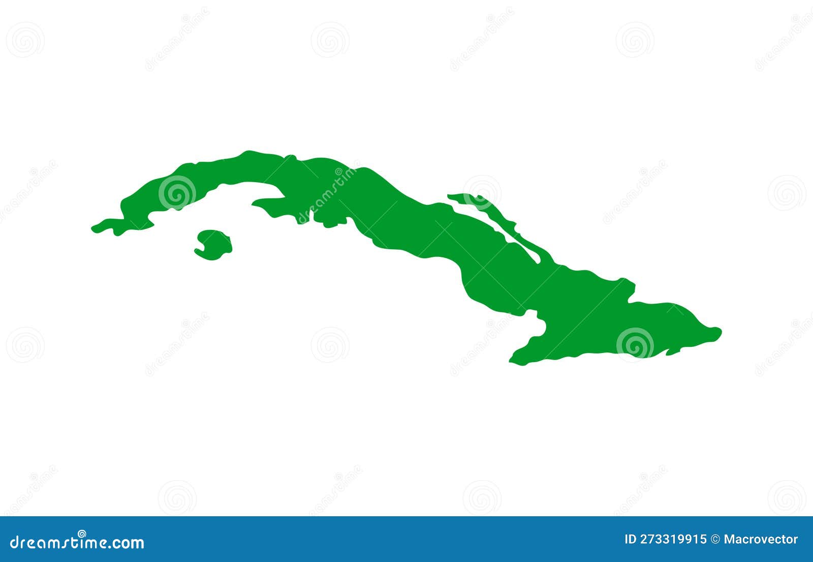 Flat Cuba Map stock vector. Illustration of location - 273319915