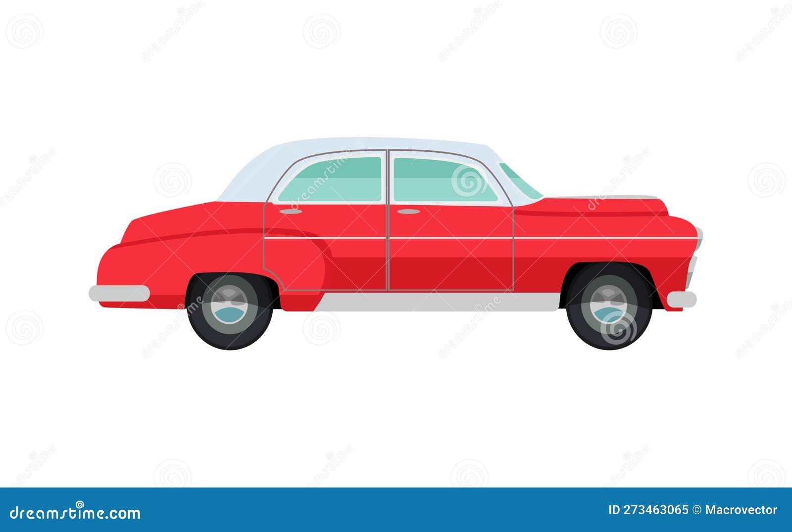Flat Cuban Car stock vector. Illustration of transportation - 273463065