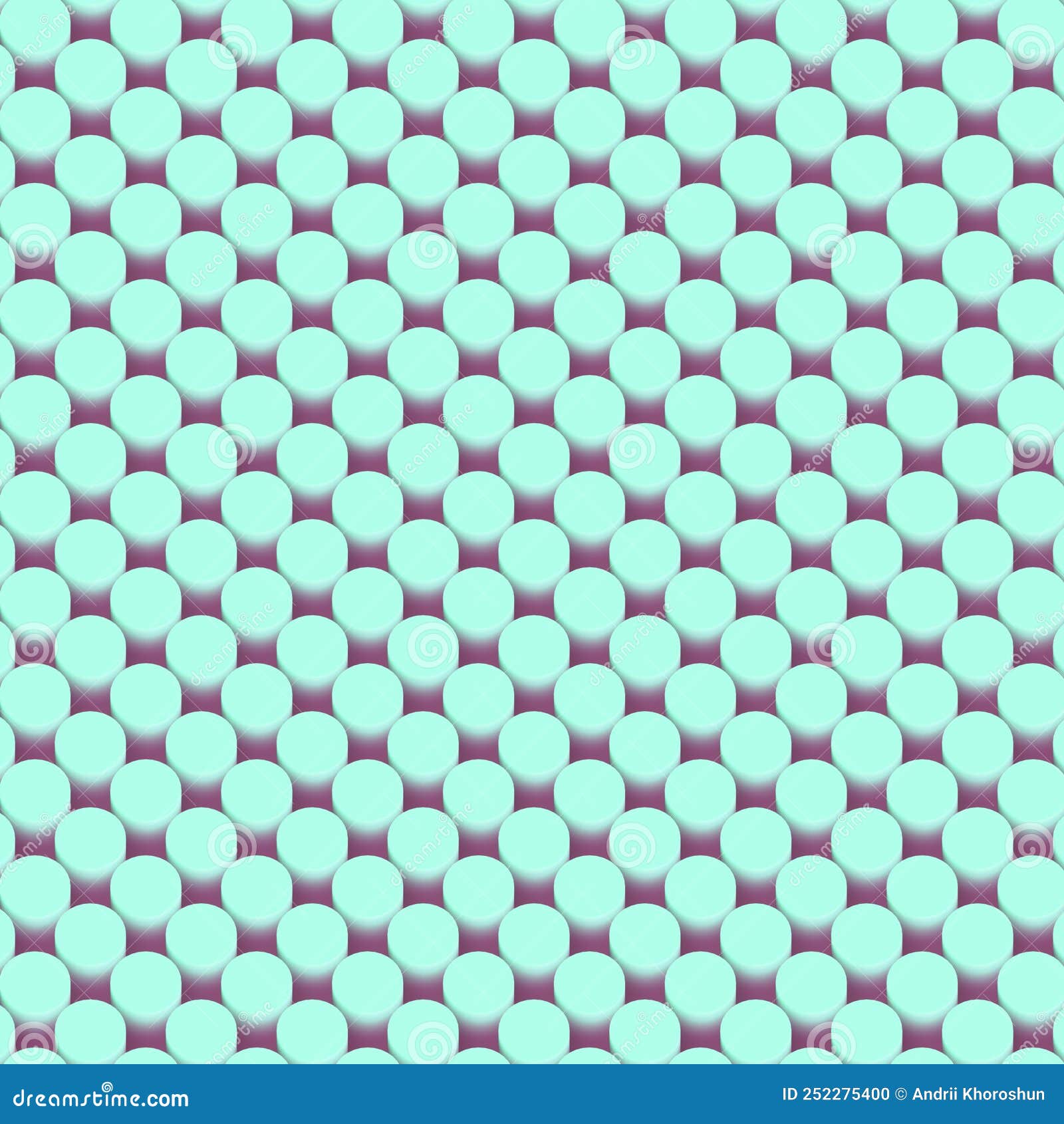 Flat Cylinders Pattern with Trendy Gradient. 3d Rendering Digital ...