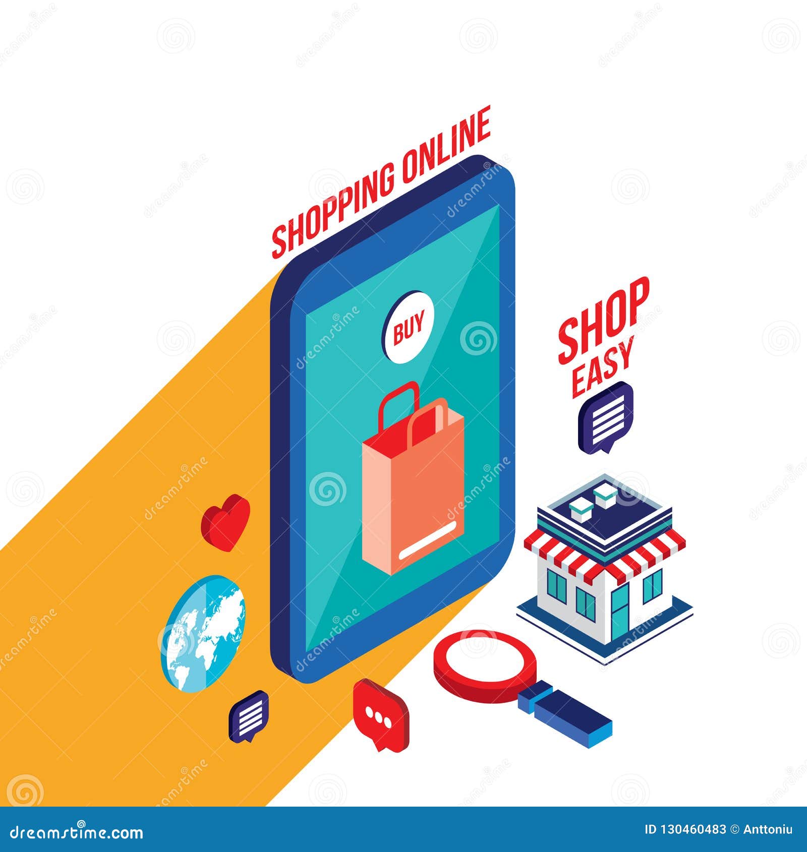 Flat 3d Isometric Design Concept Shopping and E-commerce Stock ... Flat 3d Isometric Design Concept Shopping and E-commerce Stock ...