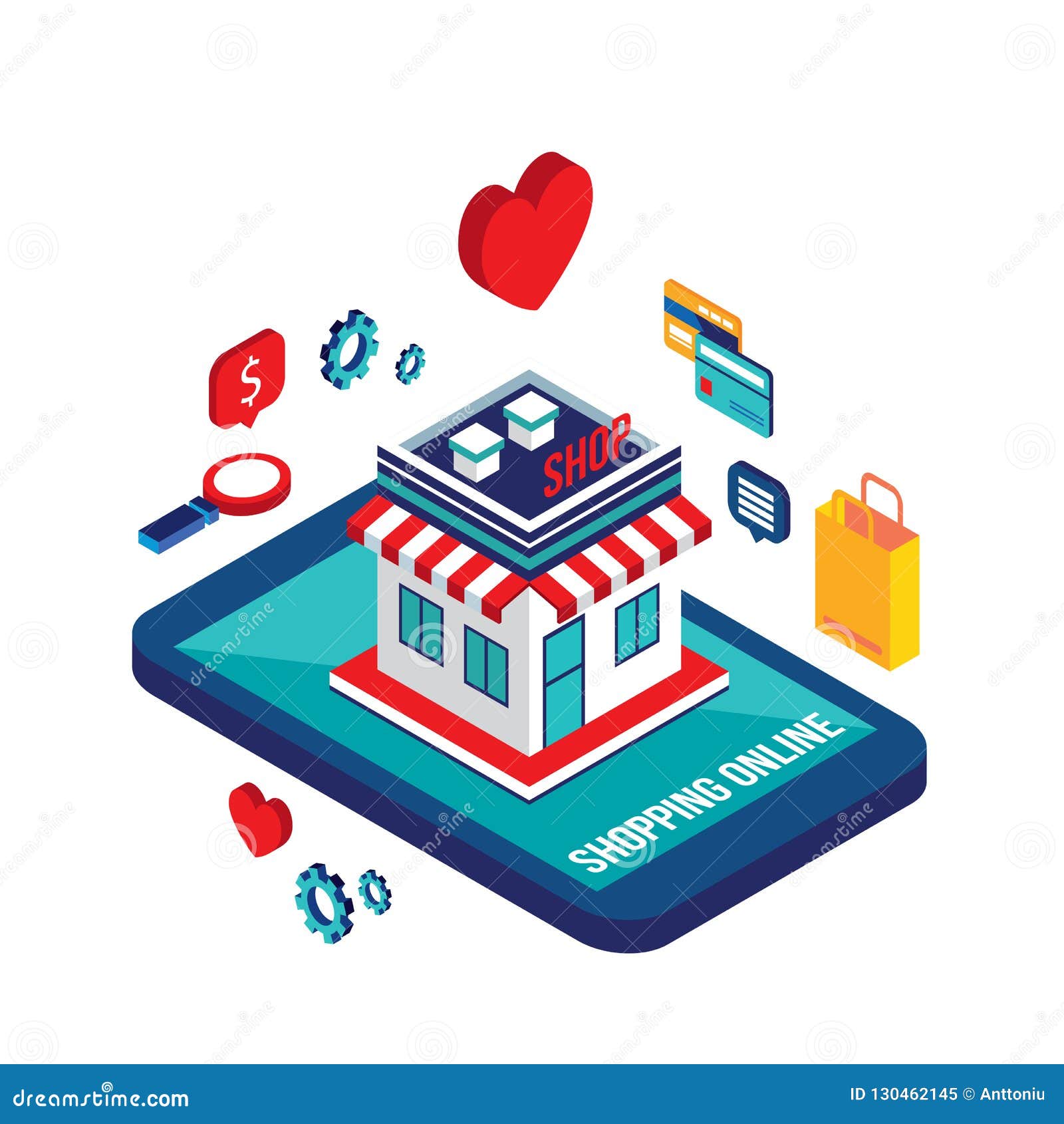 Flat 3d Isometric Design Concept Shopping and E-commerce Stock ... Flat 3d Isometric Design Concept Shopping and E-commerce Stock ...