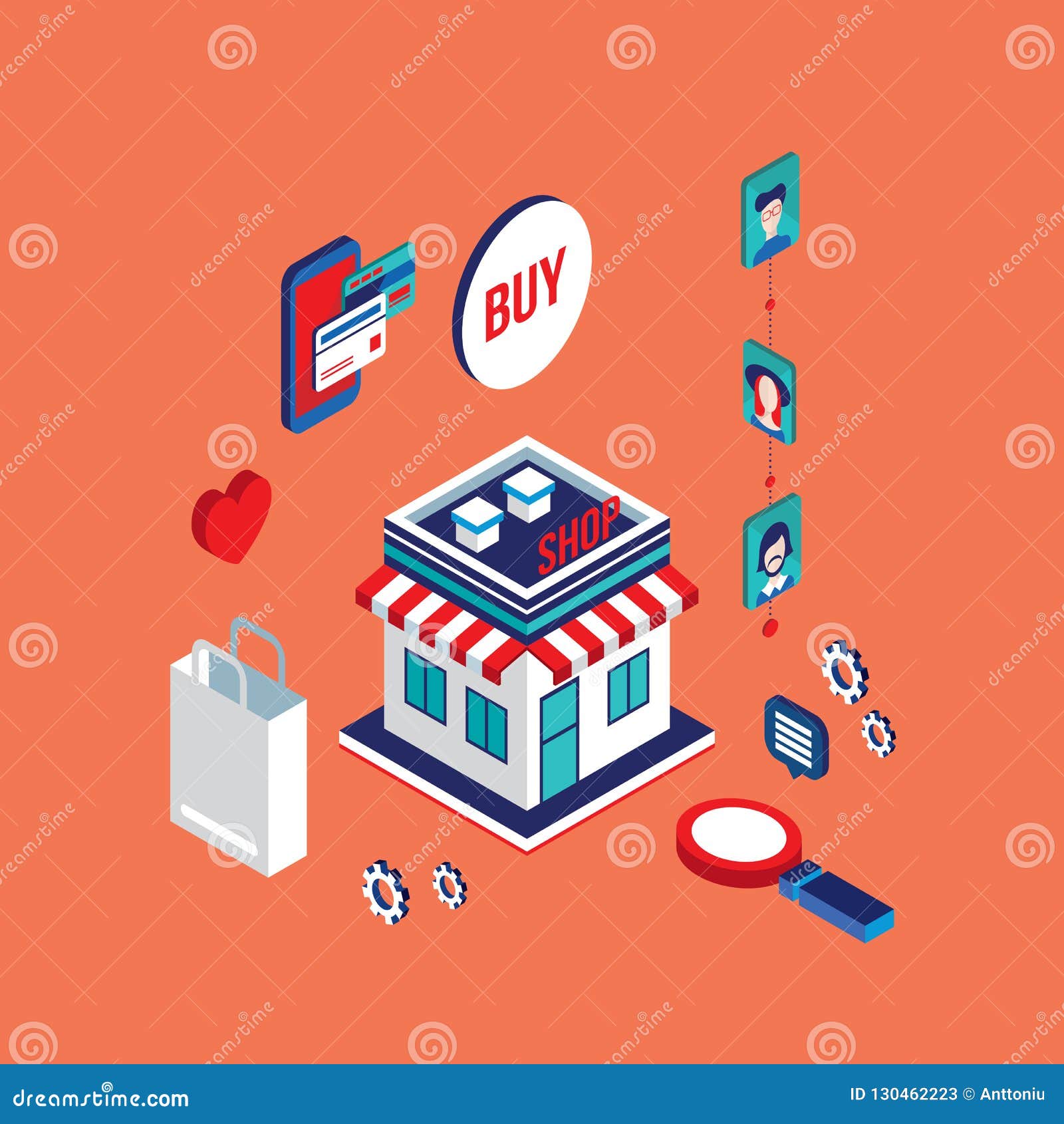 Flat 3d Isometric Design Concept Shopping and E-commerce Stock ... Flat 3d Isometric Design Concept Shopping and E-commerce Stock ...