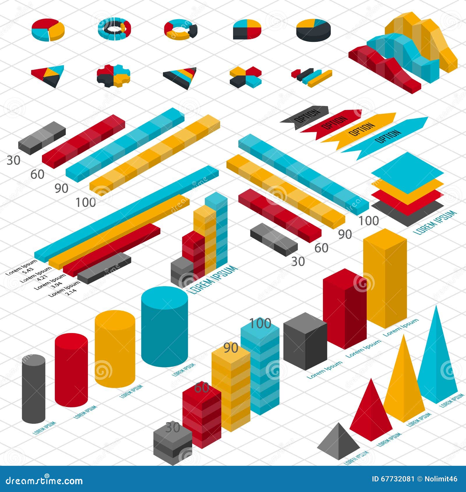 Flat 3d Isometric Infographic for Your Business Presentations Stock ...