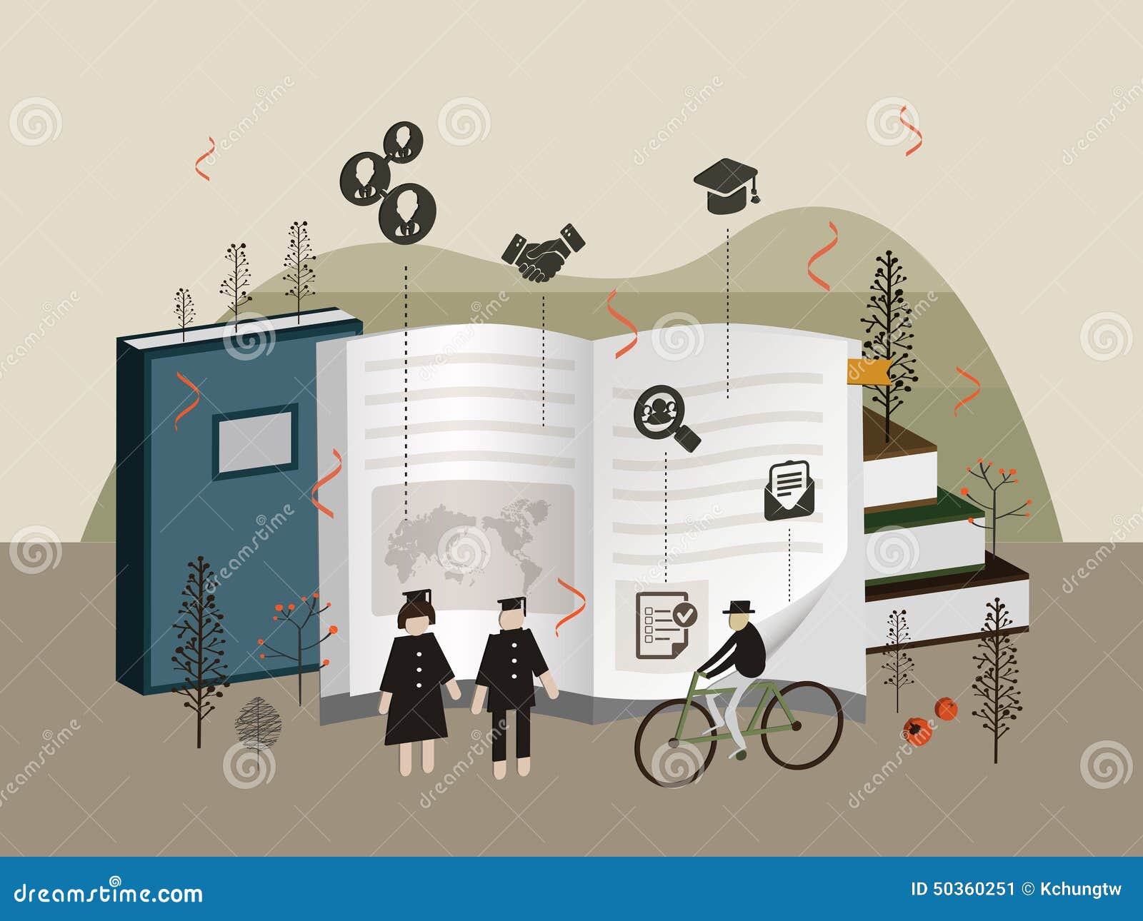 Flat 3d Isometric University Graduation Illustration Stock Illustration ...