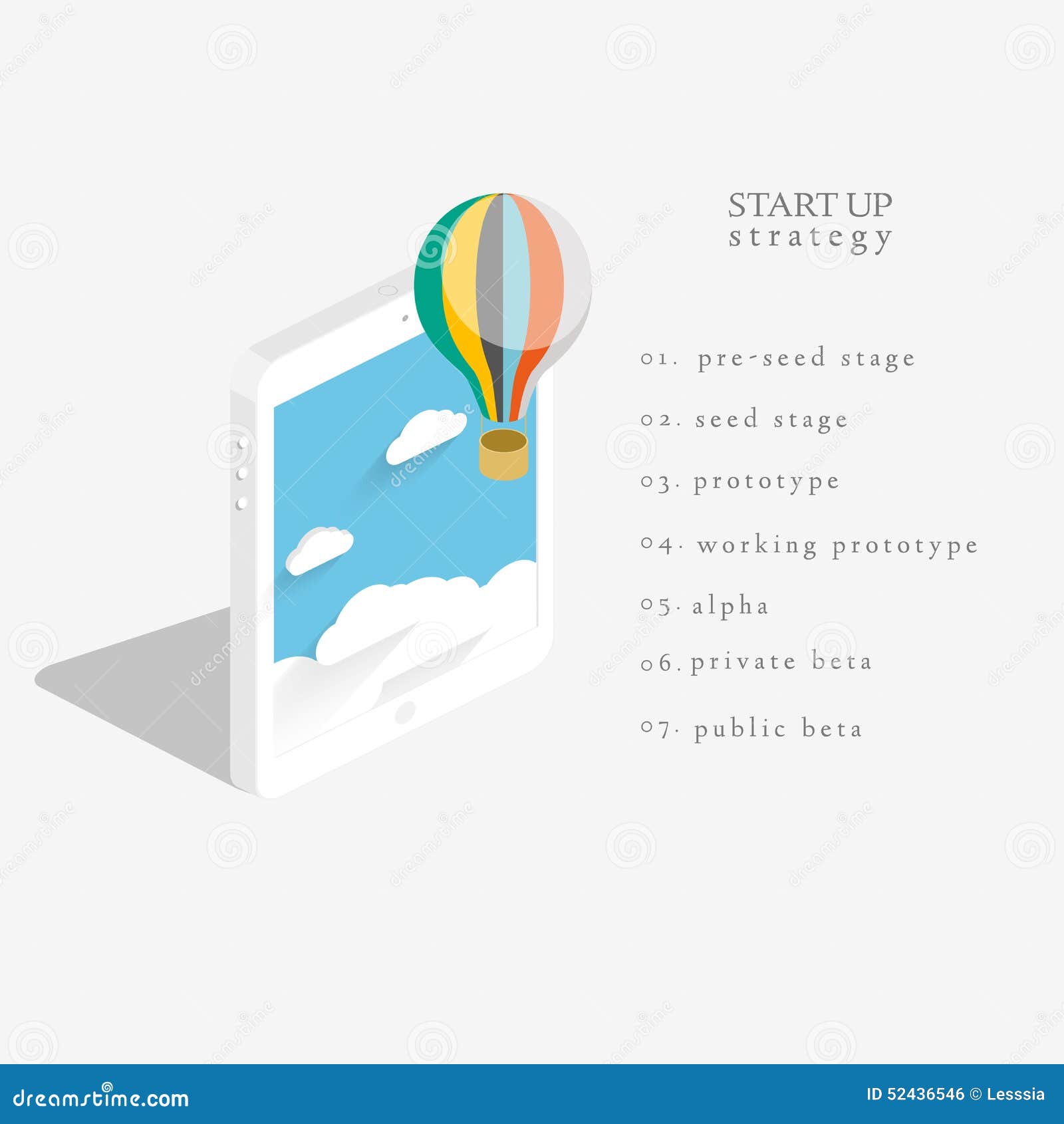 Flat 3d Isometric Vector Design of the Startup Process. Stock Vector ...