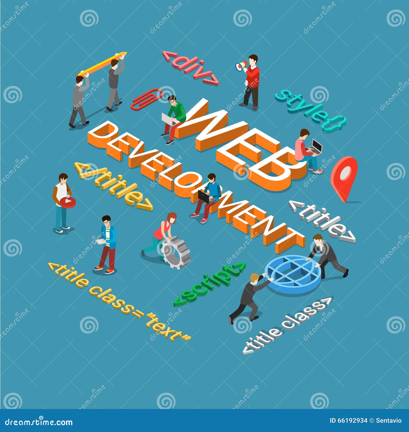 Isometric2 stock vector. Illustration of html, symbol - 66192934