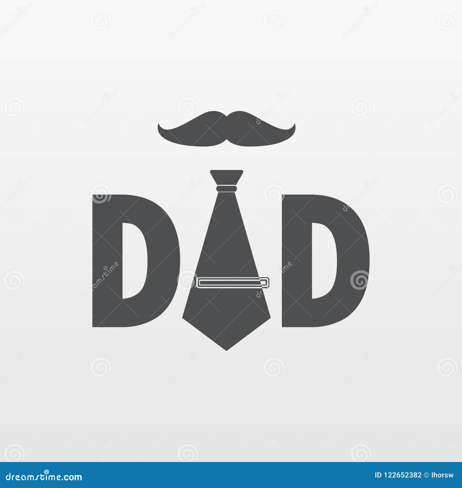 Flat DAD Icon Isolated. Logo Illustration Stock Vector - Illustration ...