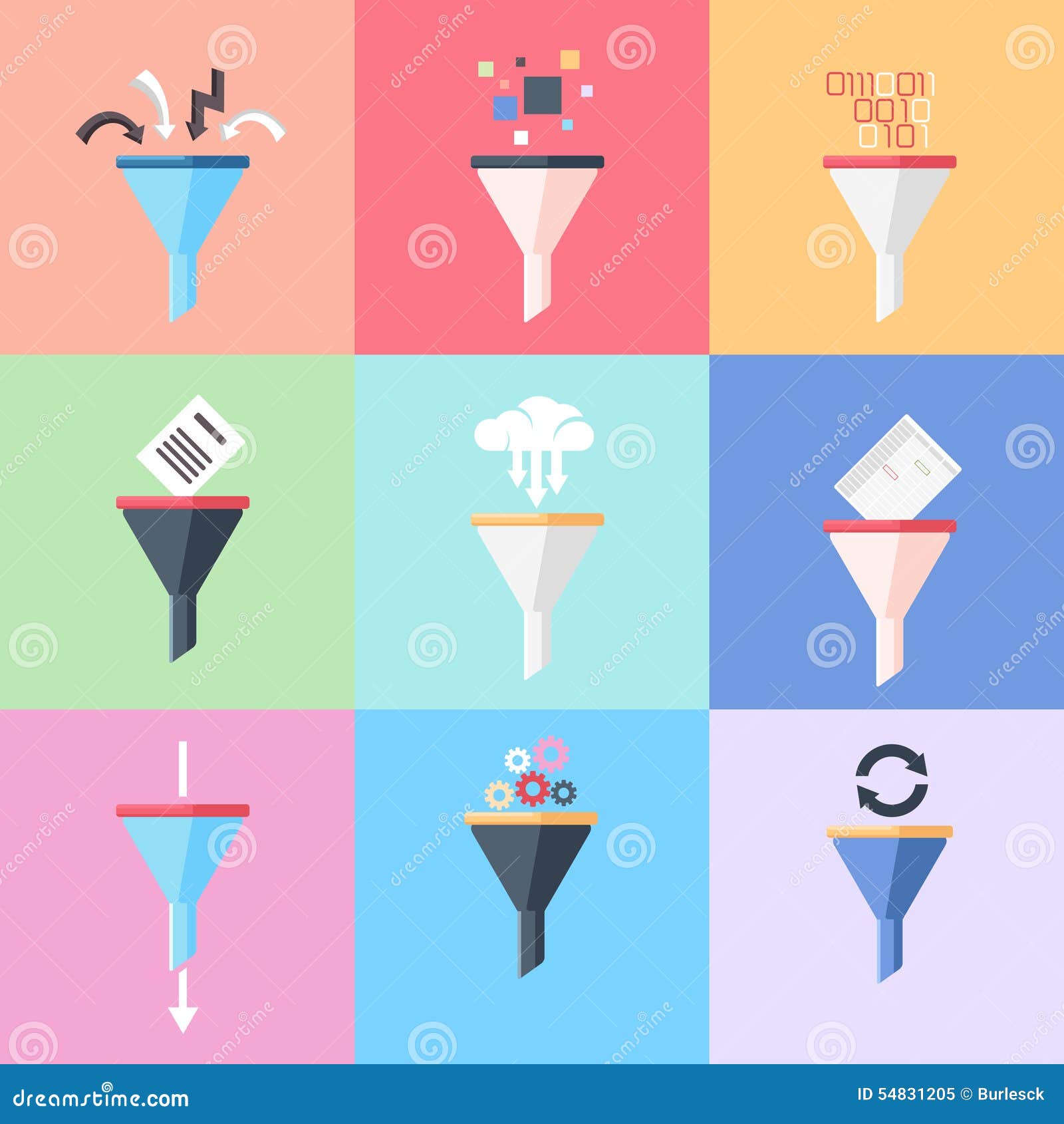 Flat Data Visualization Infographic Business Elements Stock Photo ...