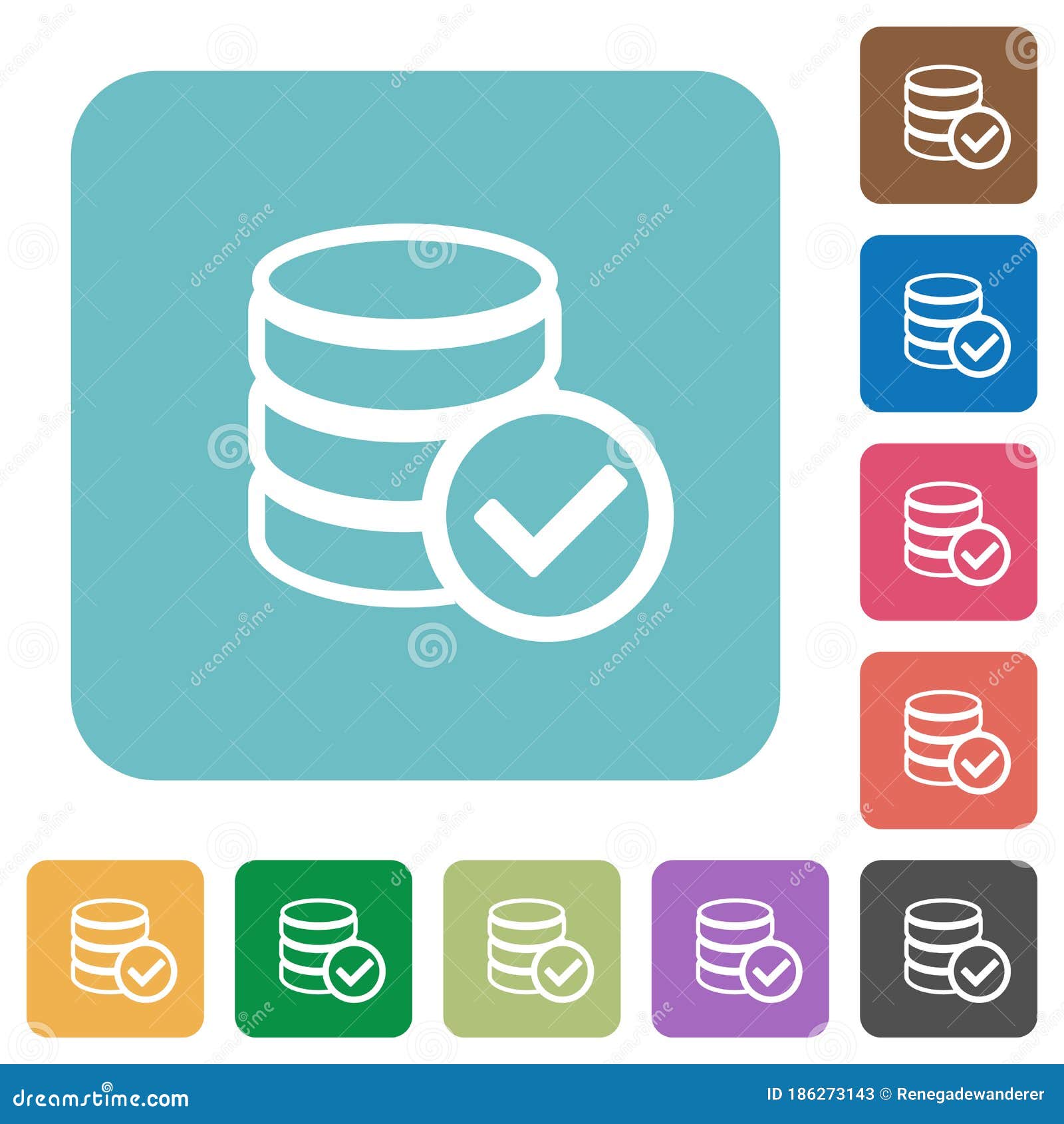Flat Database And Table Formatting Icons Vector Illustration ... Flat Database And Table Formatting Icons Vector Illustration ...