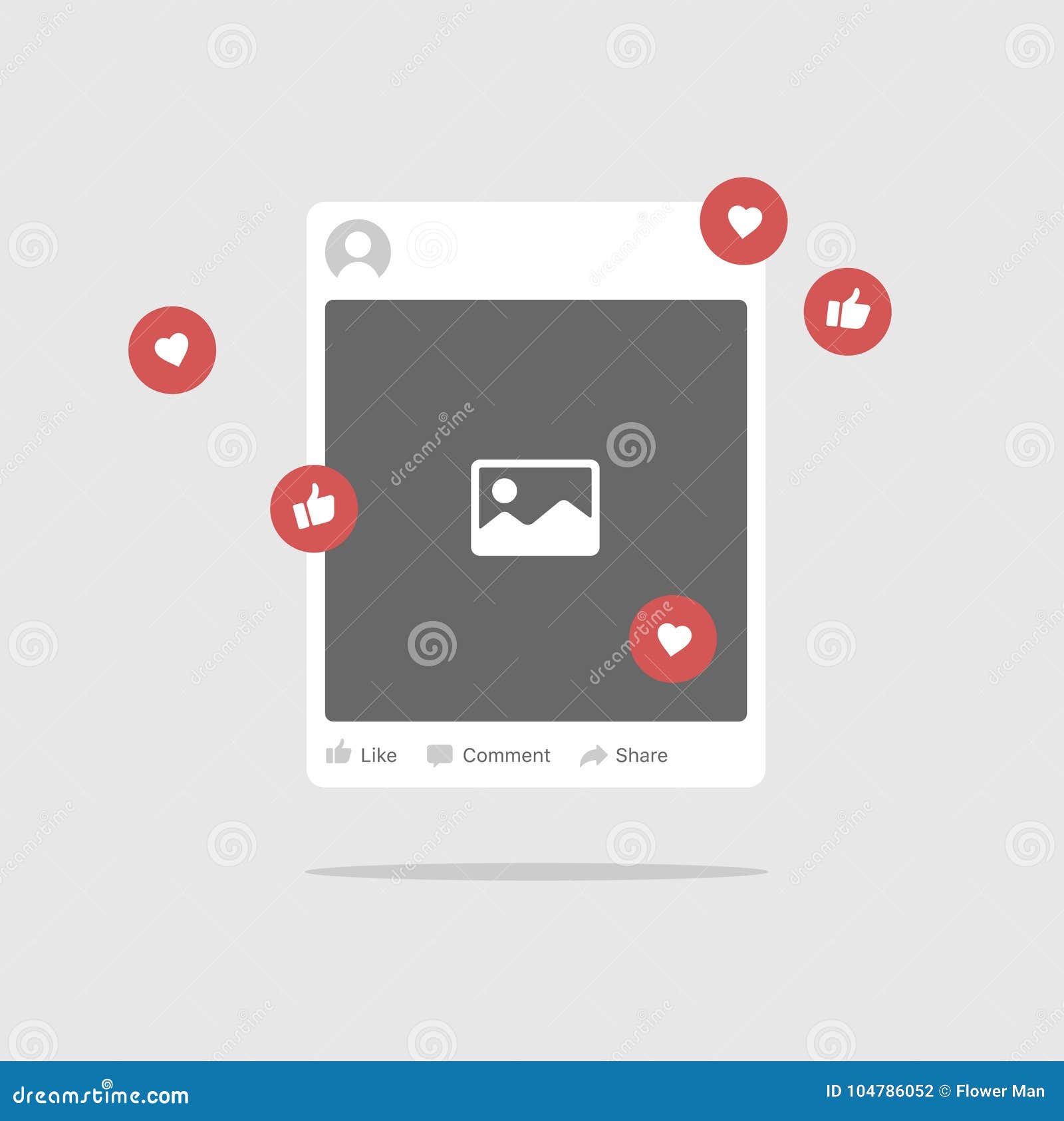 Internet Post Photo or Image Frame Vector Illustration Stock Vector ...