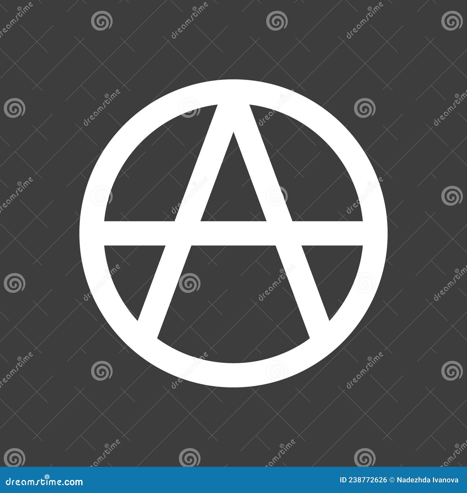 Flat Design Anarchy Symbol Logo Vector Illustration. Stock Vector ...