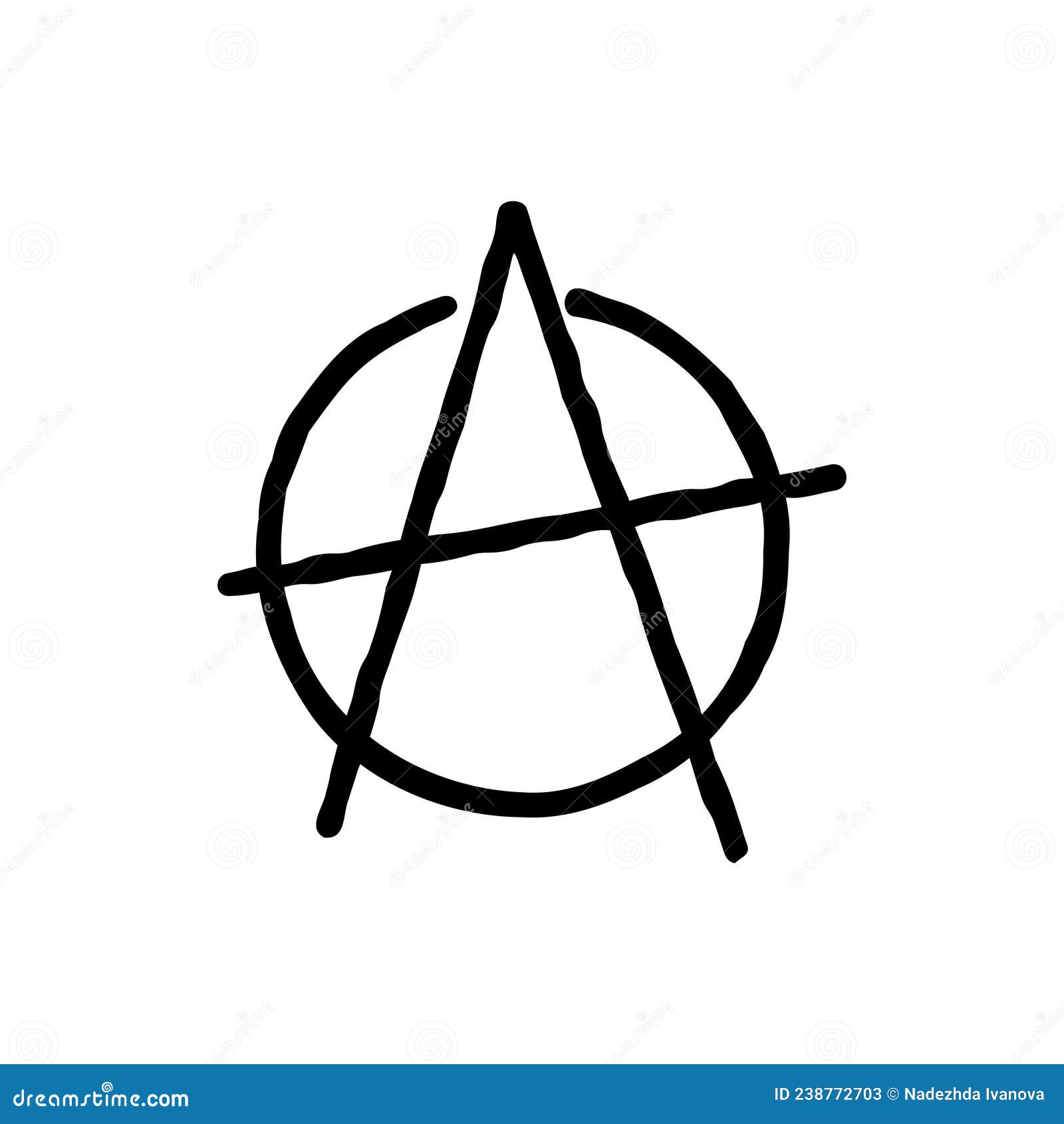 Flat Design Anarchy Symbol Logo Vector Illustration. Stock Vector ...