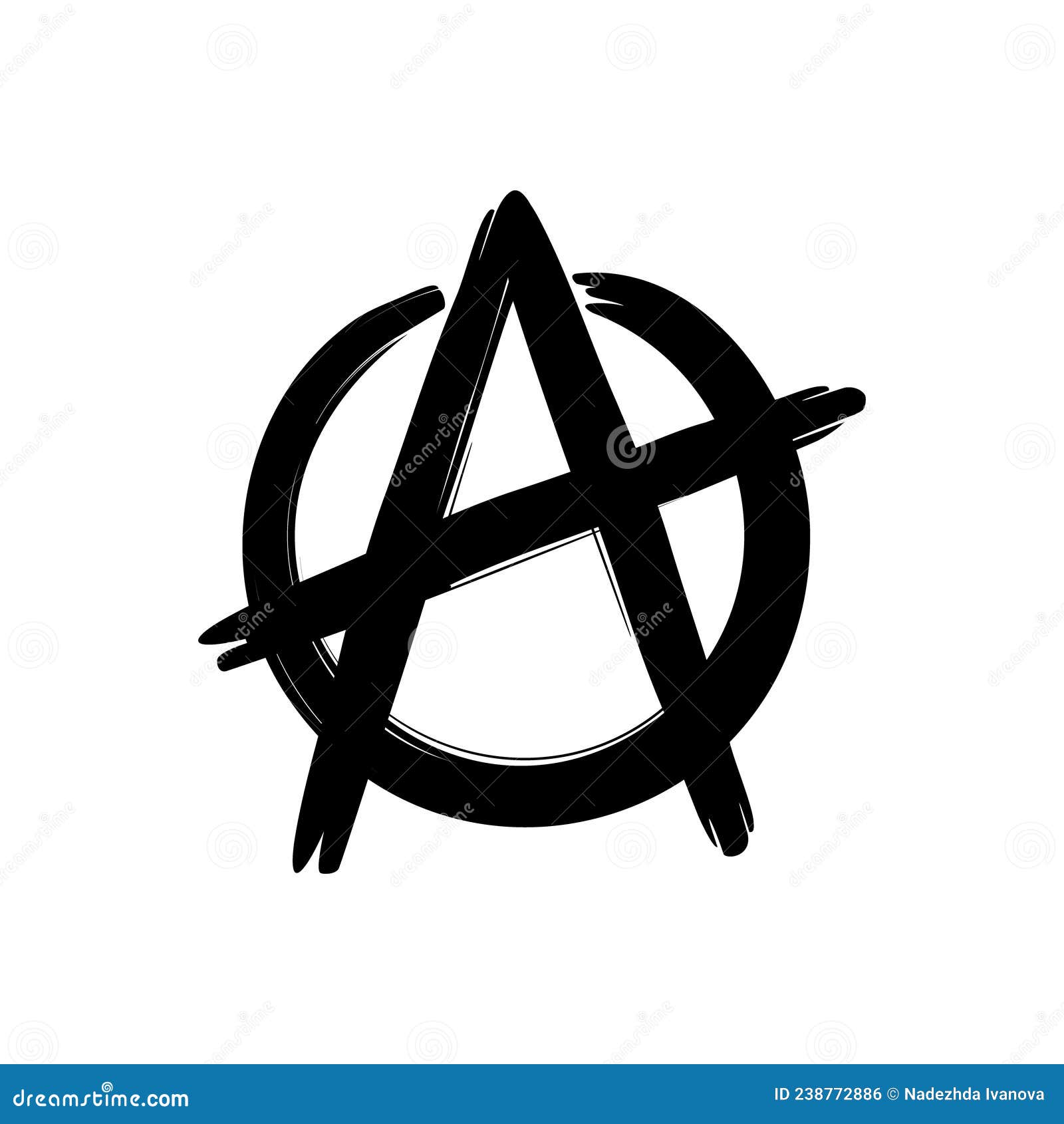 Flat Design Anarchy Symbol Logo Vector Illustration. Stock Vector ...