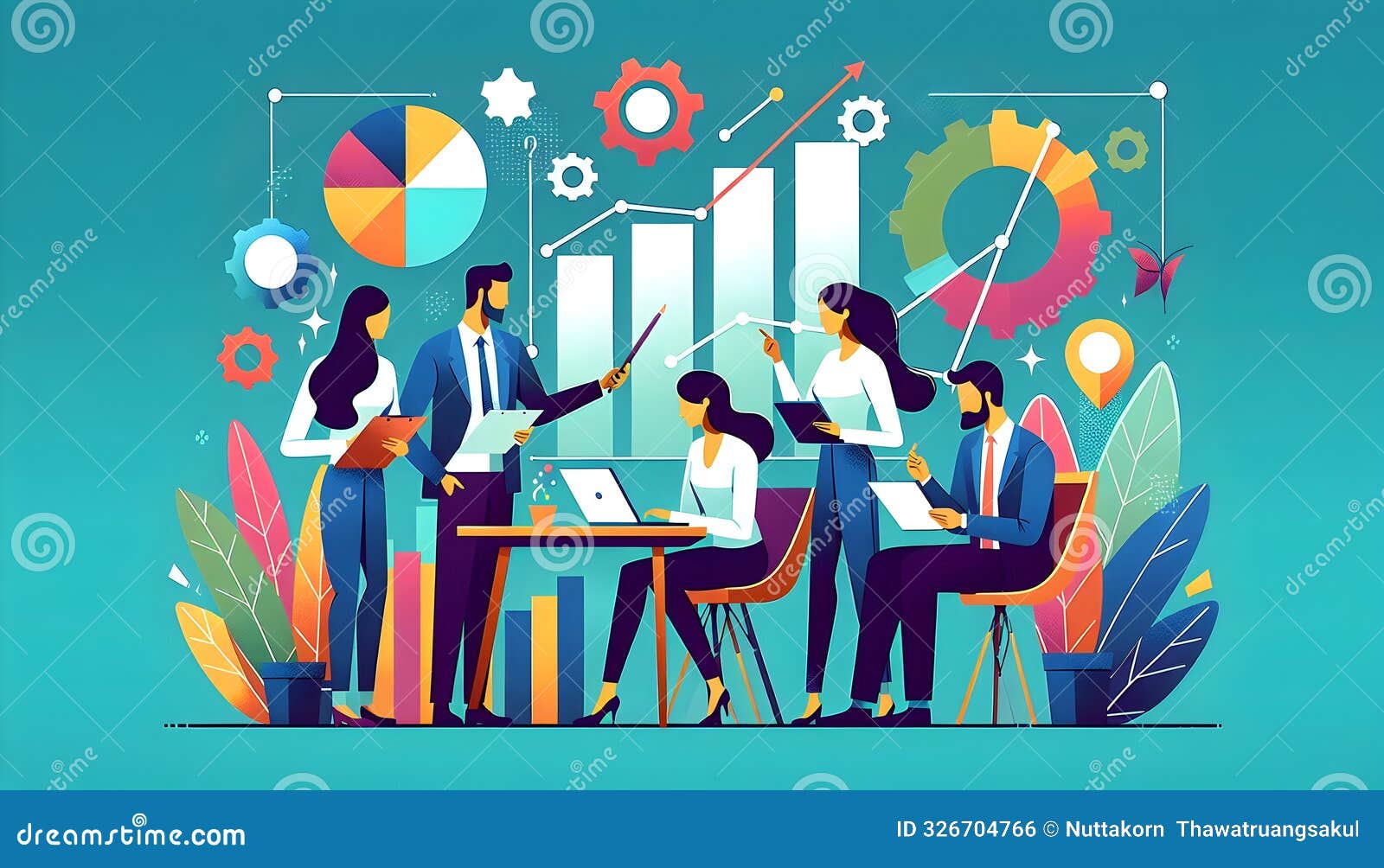 Flat Design As HR Team Collaborating on a Diversity and Inclusion ...