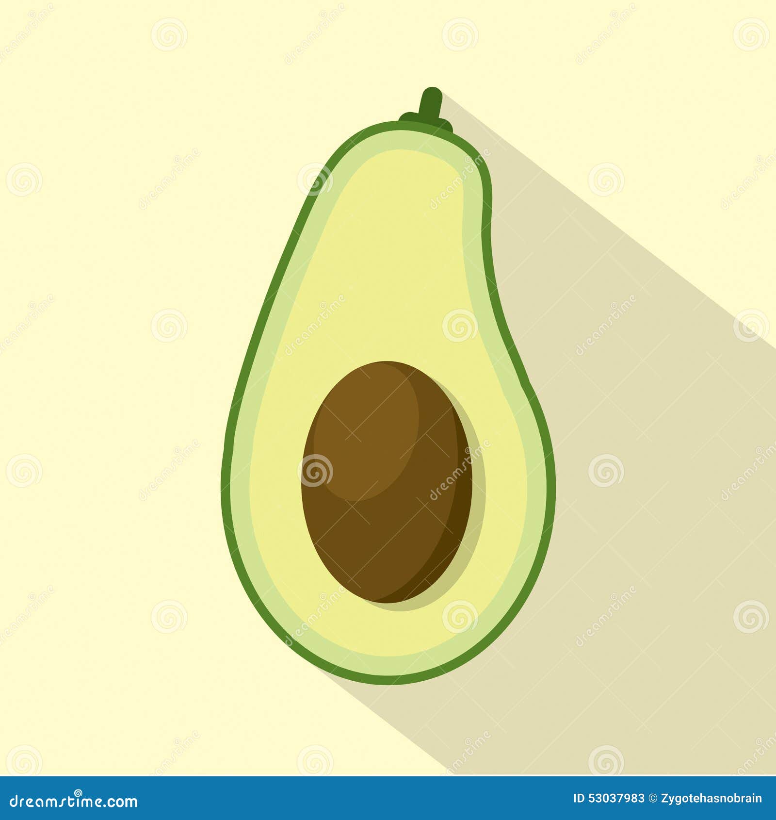 Avocado Icon, Simple Design, Avocado Icon Clip Art. Vector Illustration ...