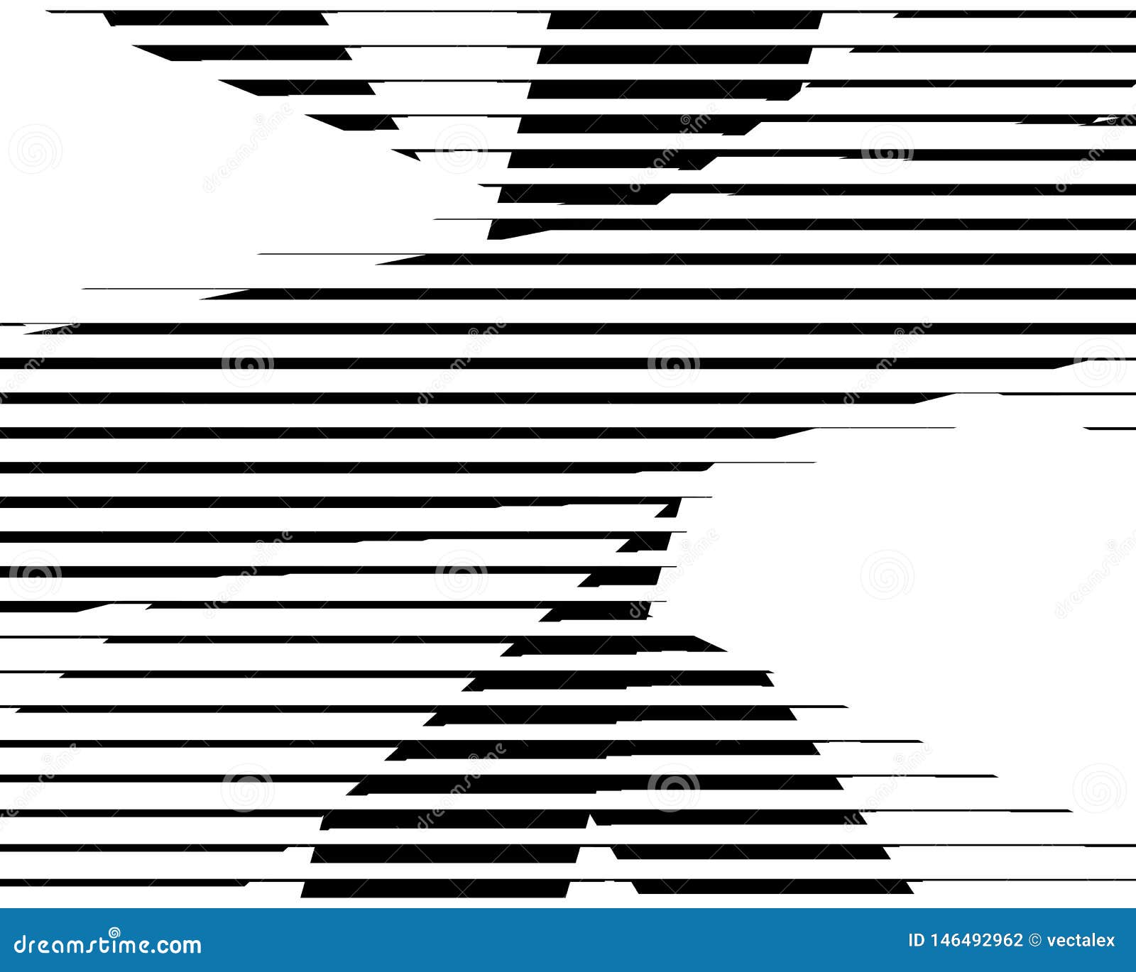 Halftone Bitmap Lines Retro Background Black And White. Optical Art ...