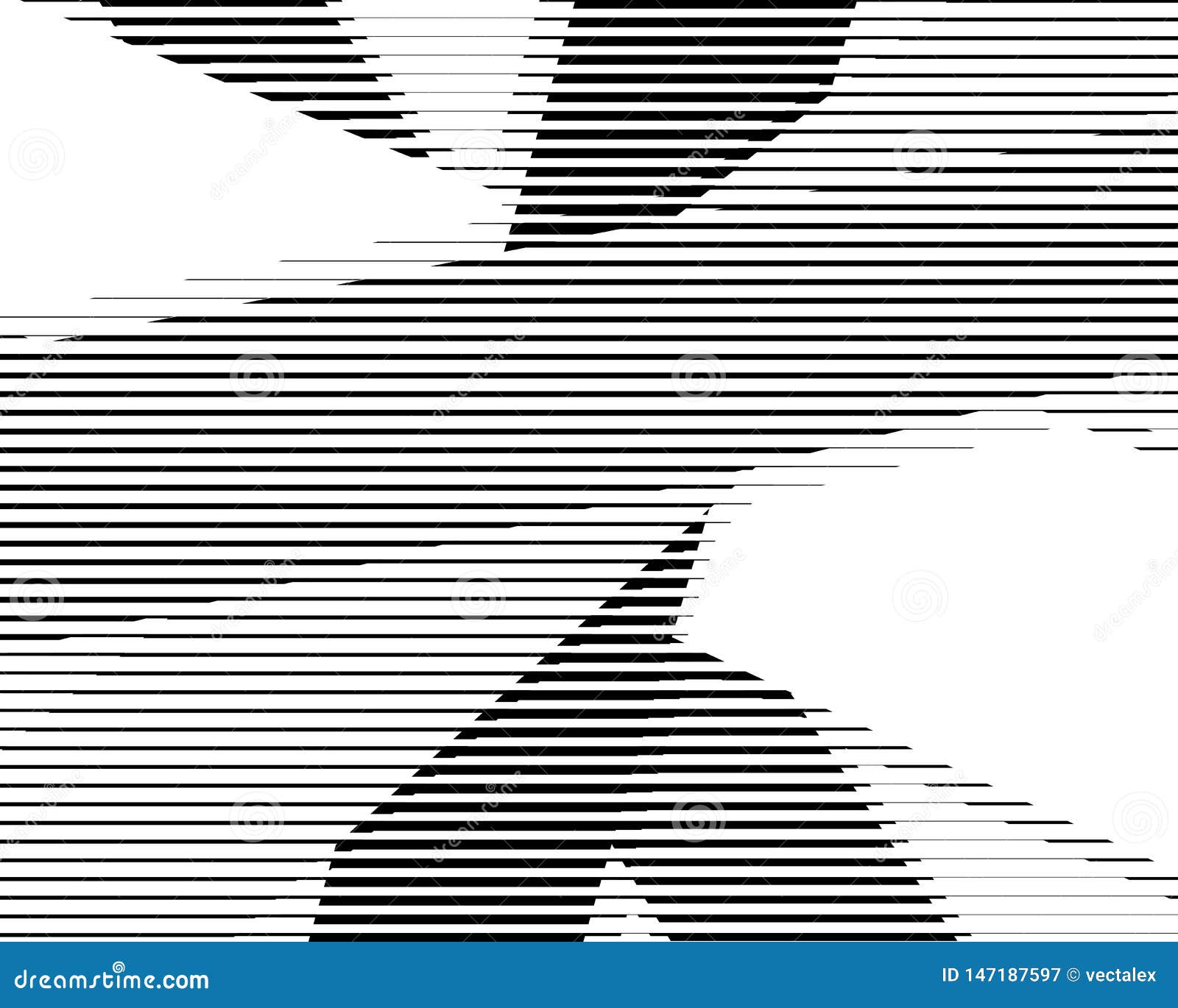 Halftone Bitmap Lines Retro Background Black And White Pattern Vector ...