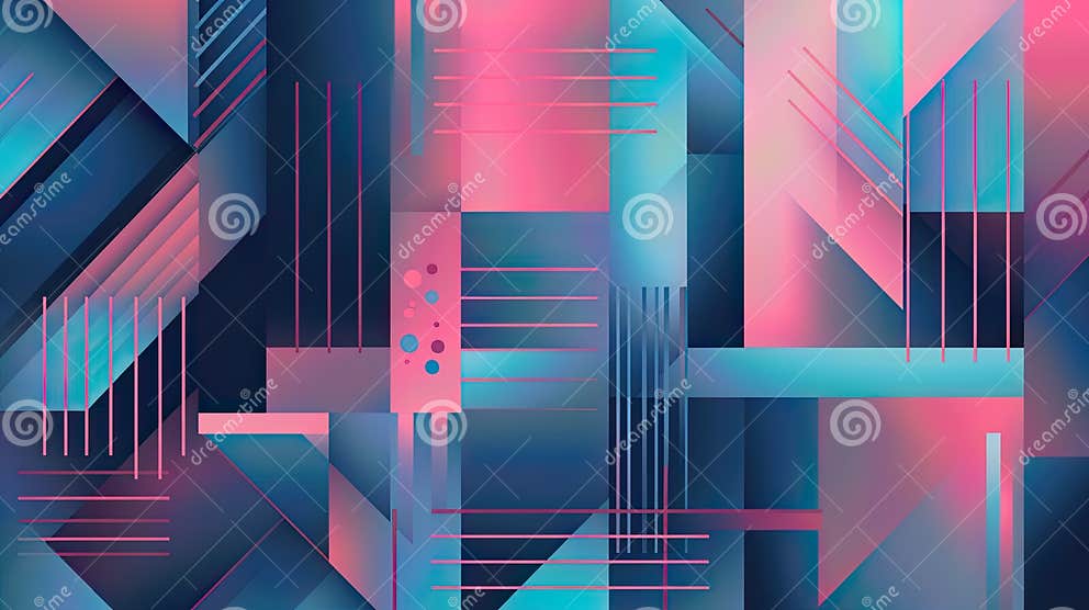 Flat Design Background with Mix of Solid and Geometric Stock ...