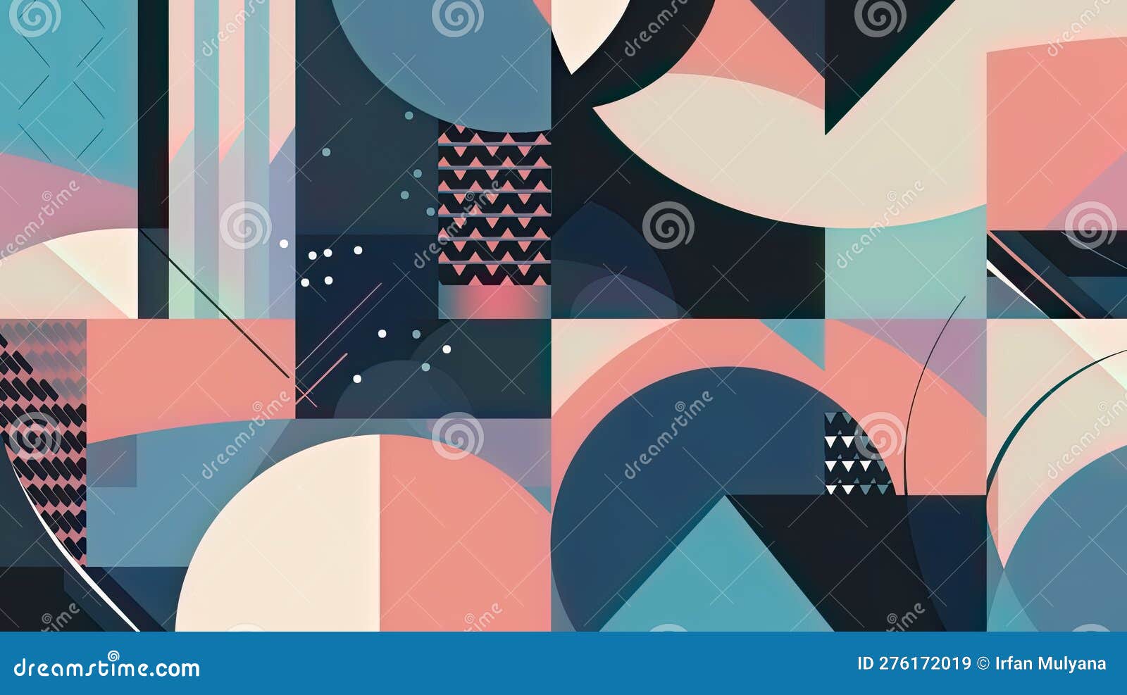 Flat Design Background with Old Style Geometric Shapes Stock ...