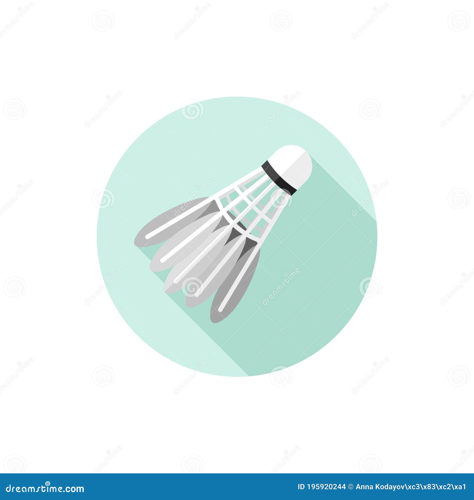 Flat Design Badminton Shuttle Stock Vector - Illustration of modern ...