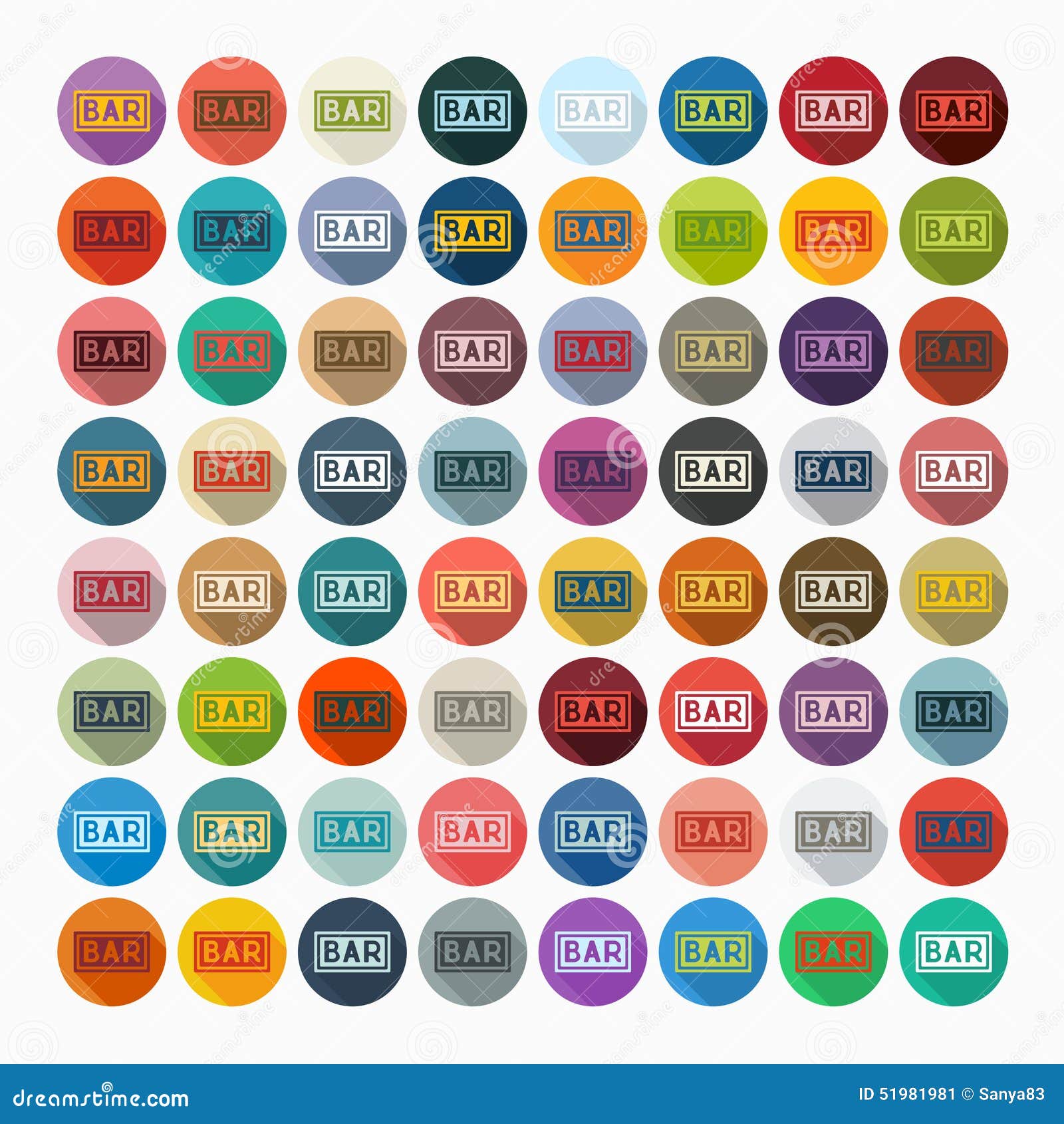 Flat design. bar stock vector. Illustration of abstract - 51981981