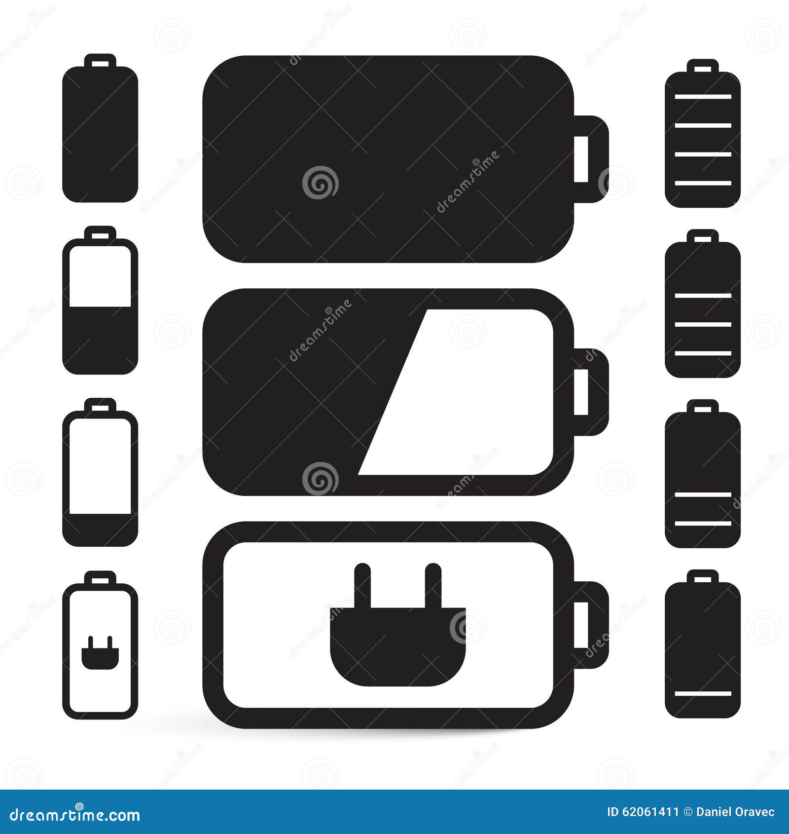 3D Black Car Battery With Black Cover And Red And Blue Terminals ...