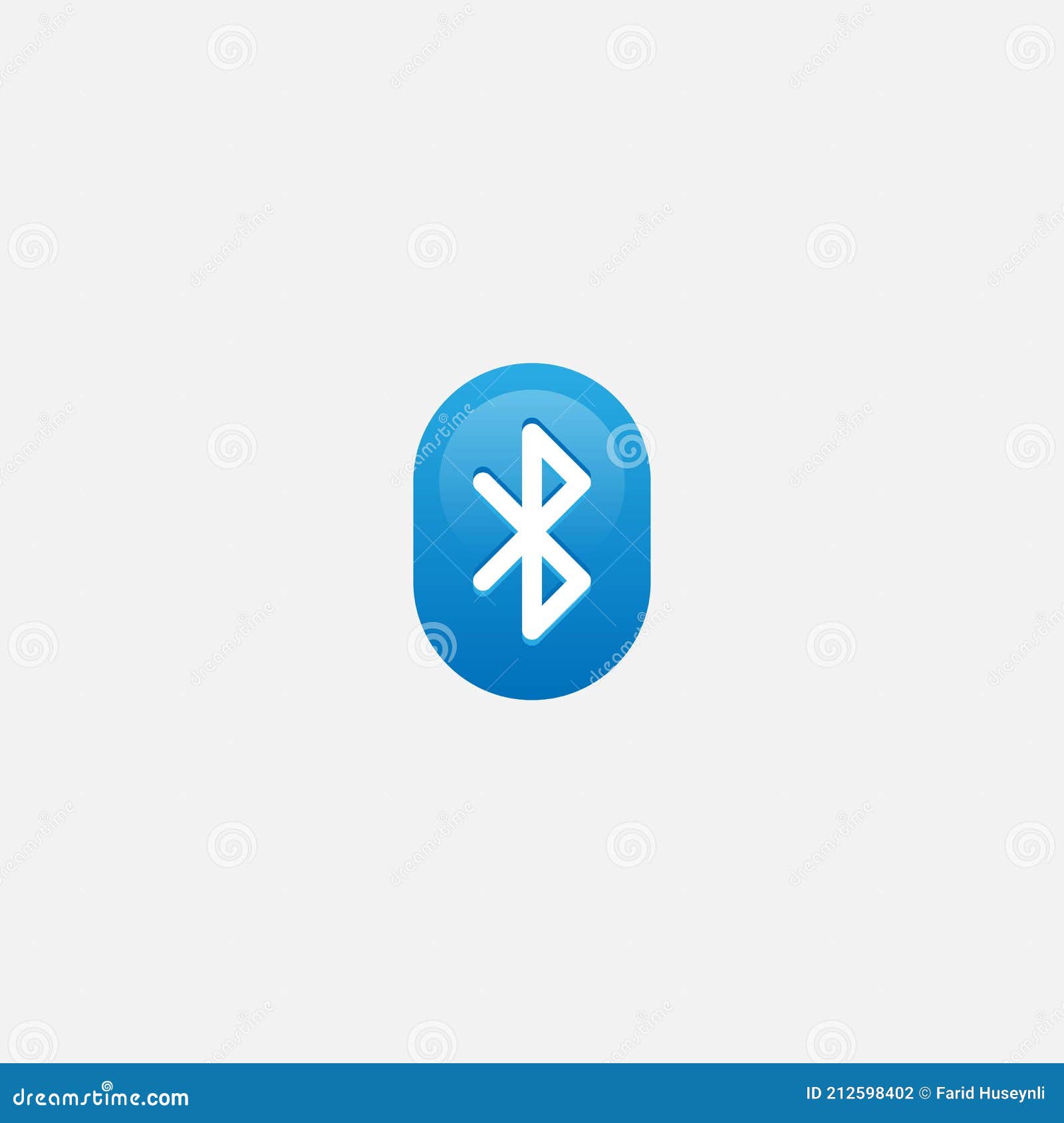 Flat Design Bluetooth Icon, Bluetooth Vector Illustration, Isolated on ...