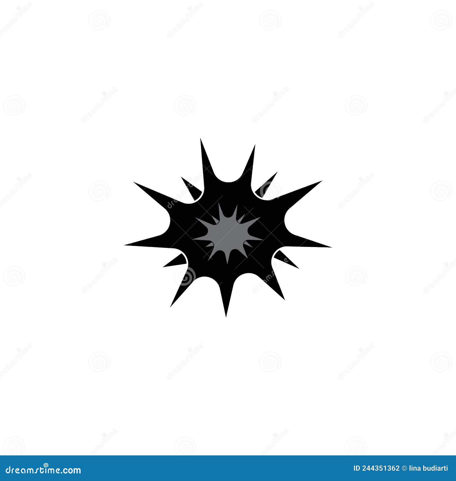 Bomb explosion logo stock vector. Illustration of line - 244351362