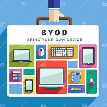 Flat Design for Bring Your Own Device Concept Stock Vector ...