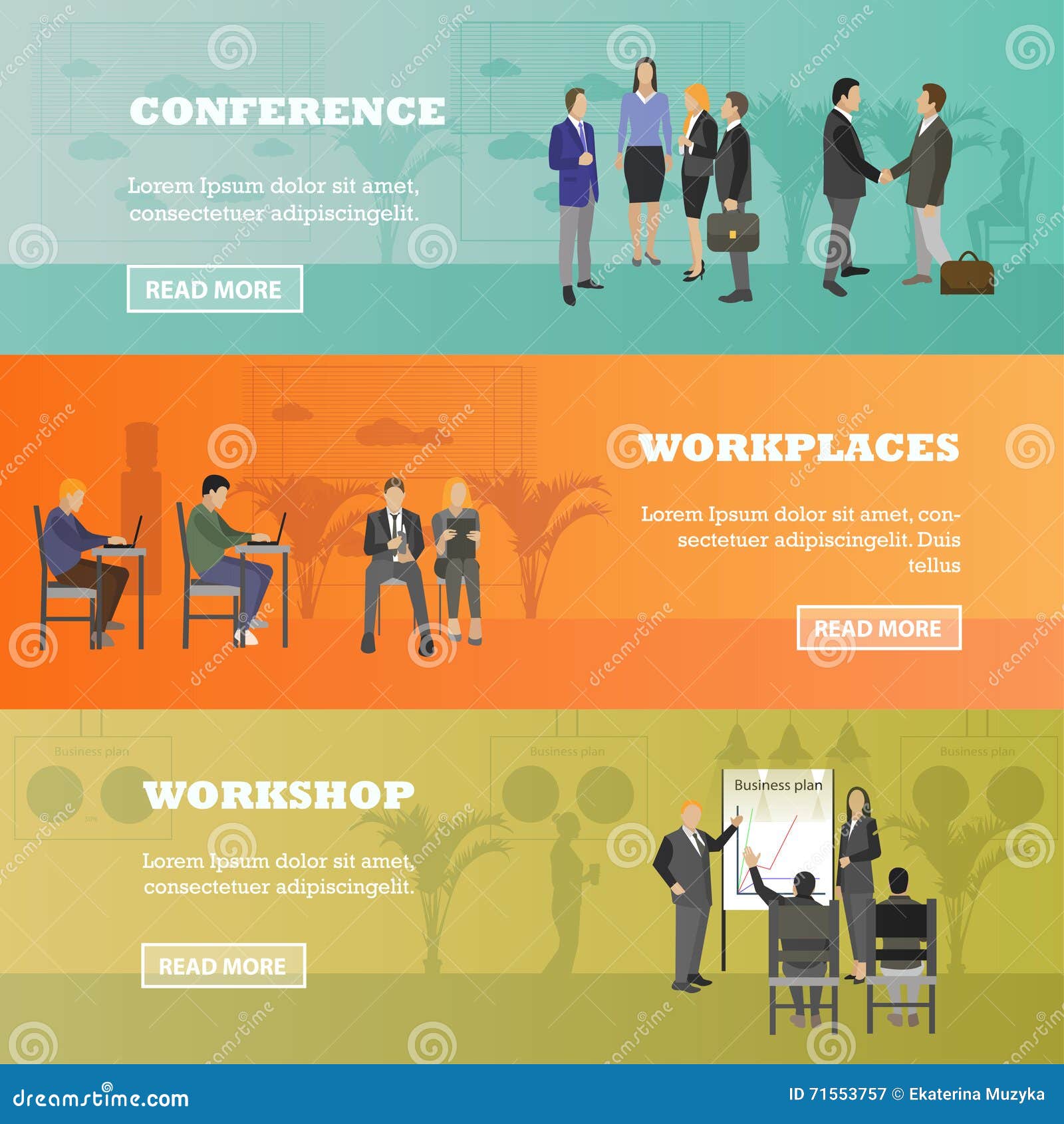 Business People Meeting Banner